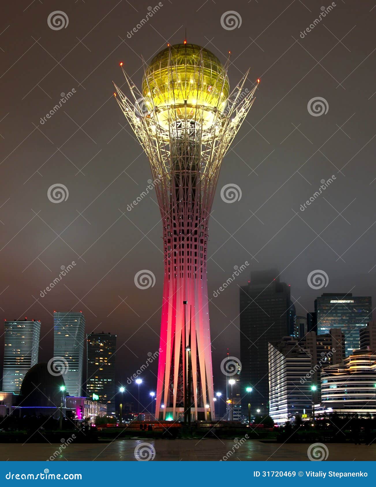 Baiterek stock image. Image of gold, baiterek, abstract - 31720469