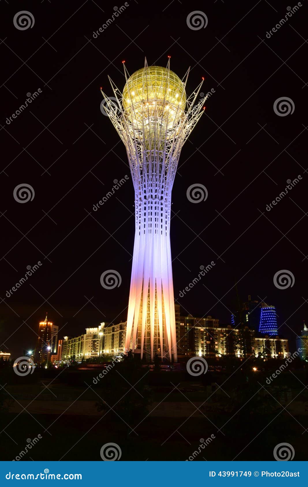The BAITEREK Tower in Astana / Kazakhstan Editorial Stock Image - Image ...