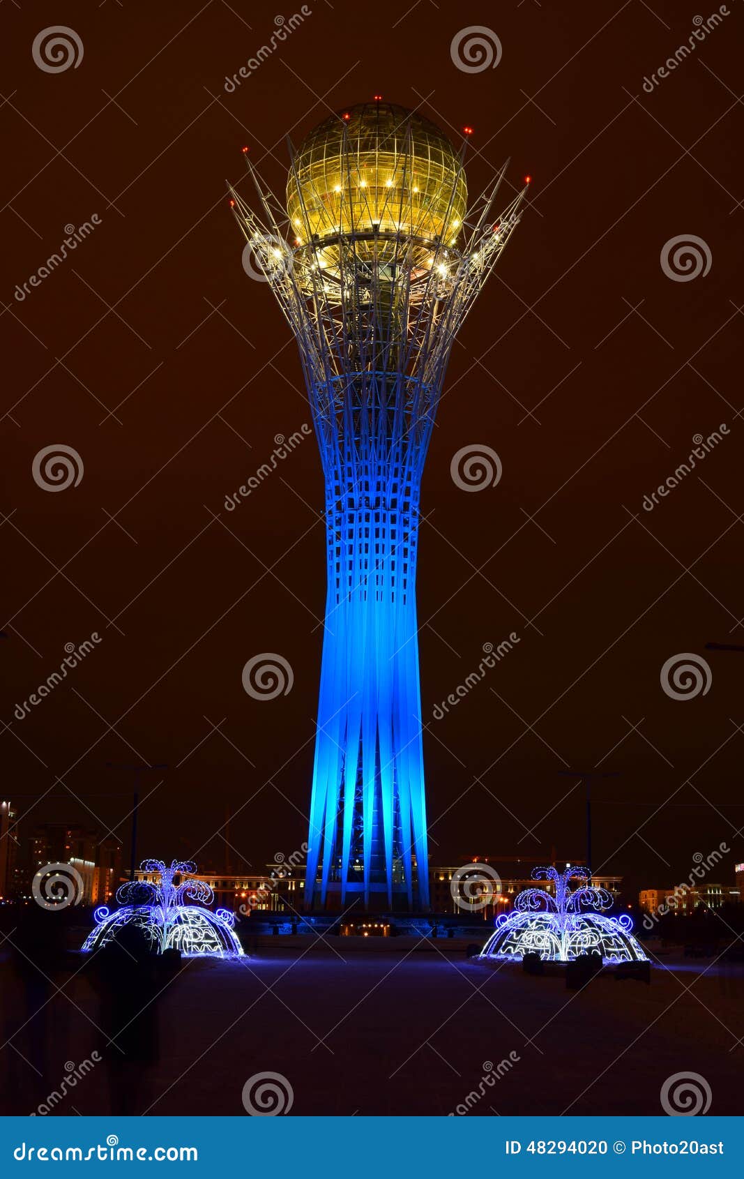 The BAITEREK Tower in Astana Editorial Image - Image of building ...