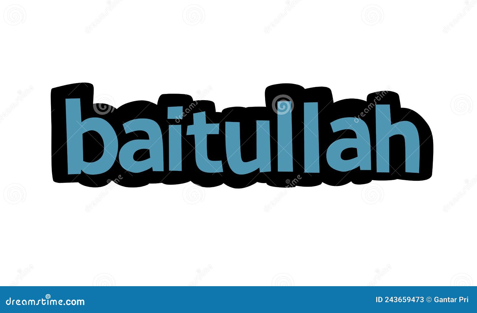 BAITULLAH Background Writing Vector Desig Stock Vector - Illustration ...