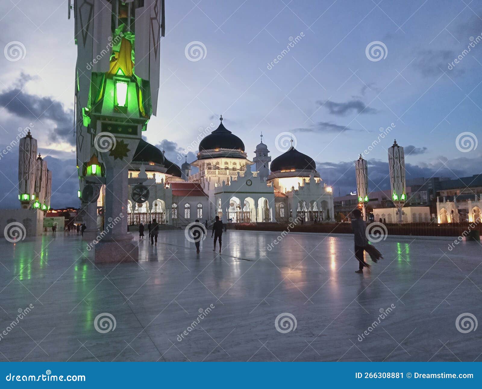 Baiturrahman Mosque in Banda Aceh Stock Image - Image of banda, aceh ...
