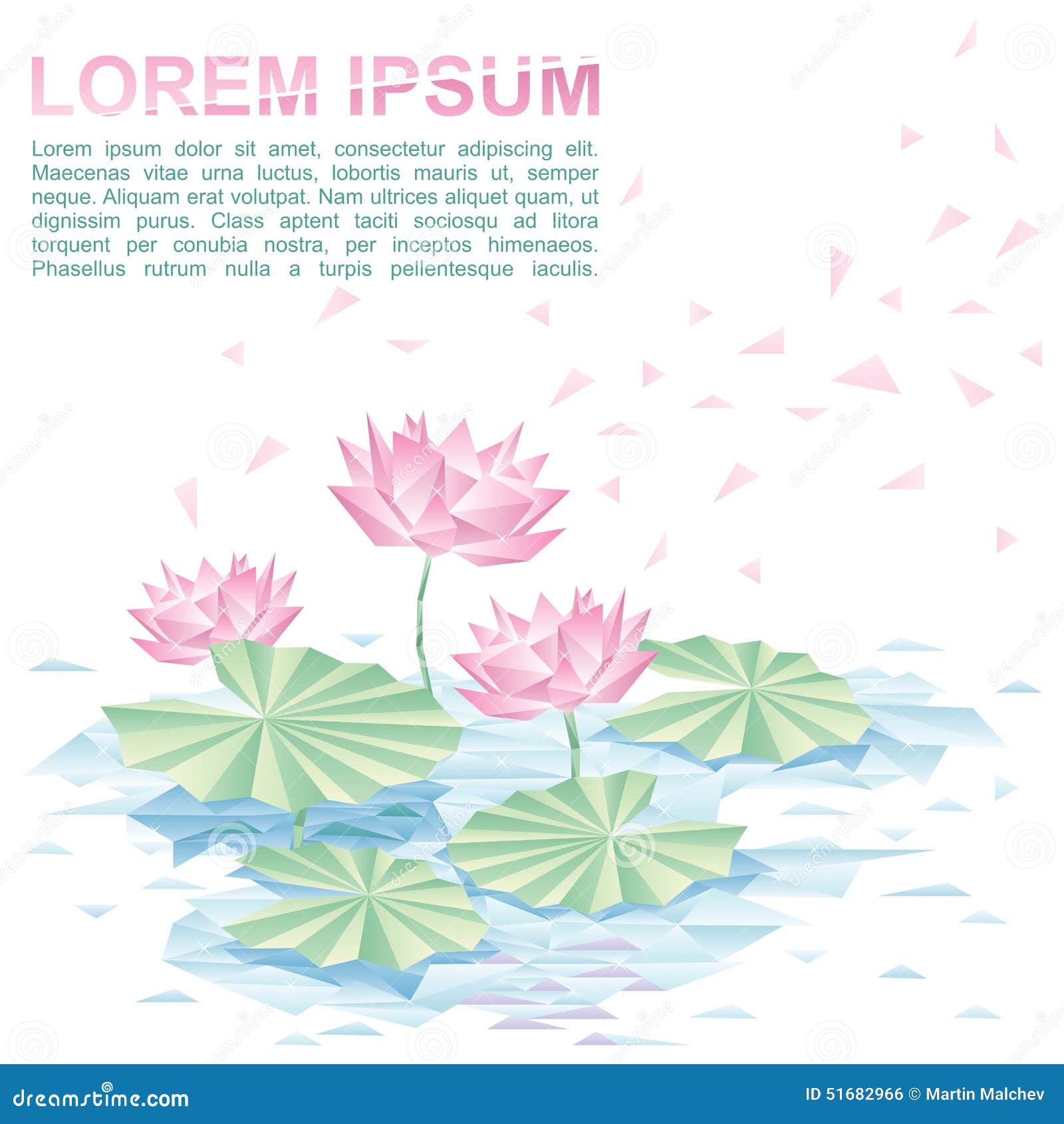 Baixo Lotus poli ilustração do vetor. Ilustração de arte - 51682966