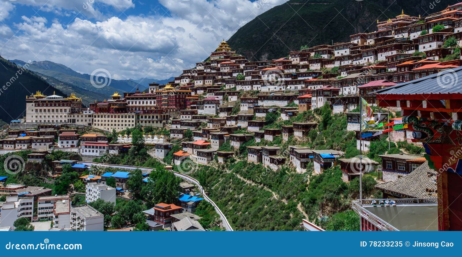 Baiyu temple stock image. Image of main, tibet, tantra - 78233235