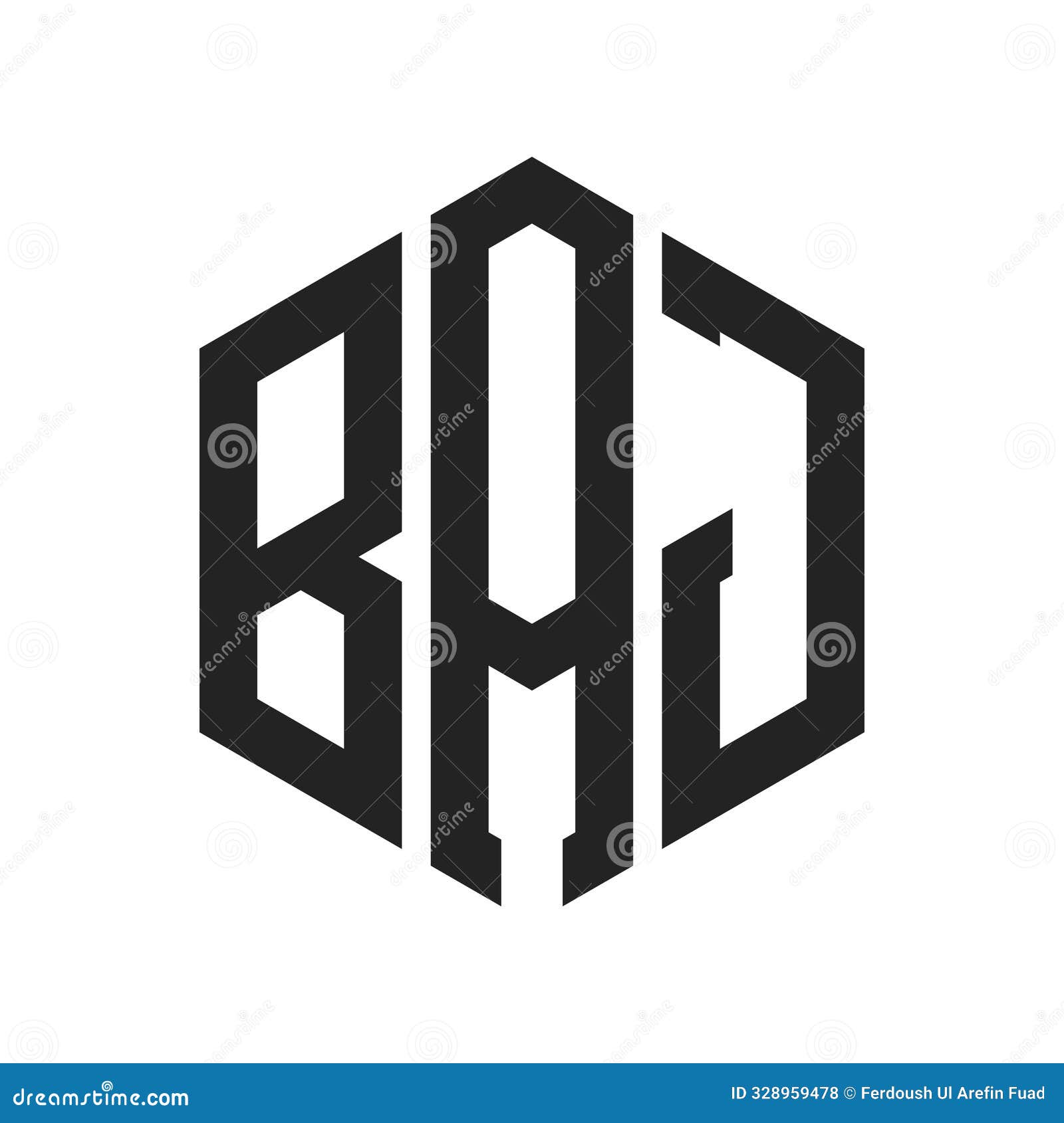 BAJ Logo Design. Initial Letter BAJ Monogram Logo Using Hexagon Shape ...