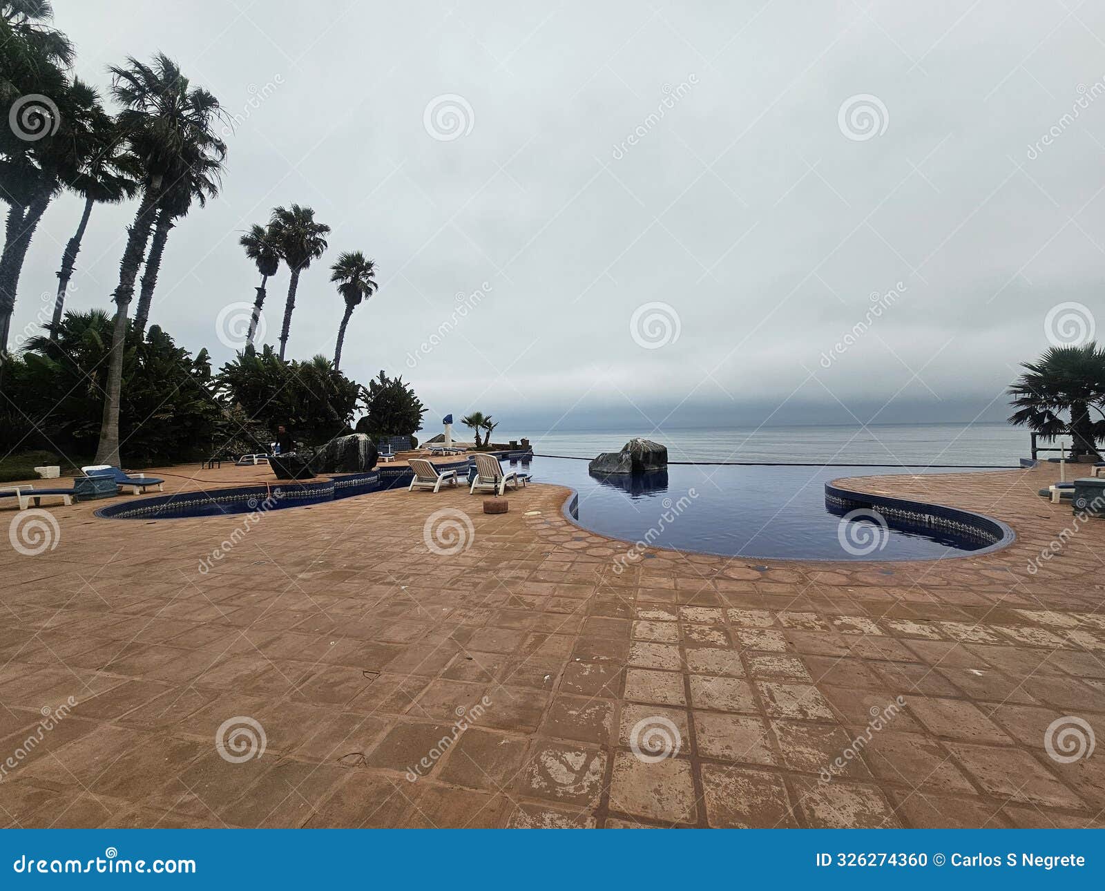 Baja California Mexico Infinity Pool Stock Photo - Image of boardwalk ...