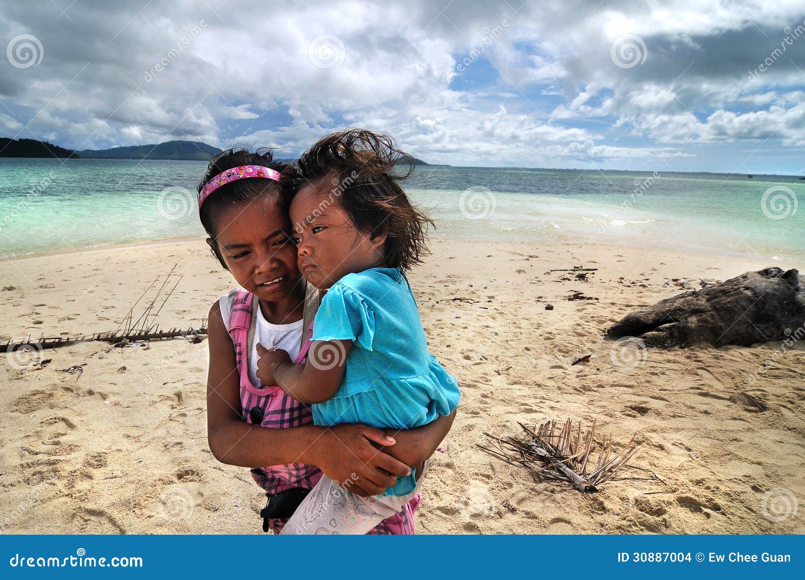 Bajau kids editorial stock image. Image of sand, dark - 30887004