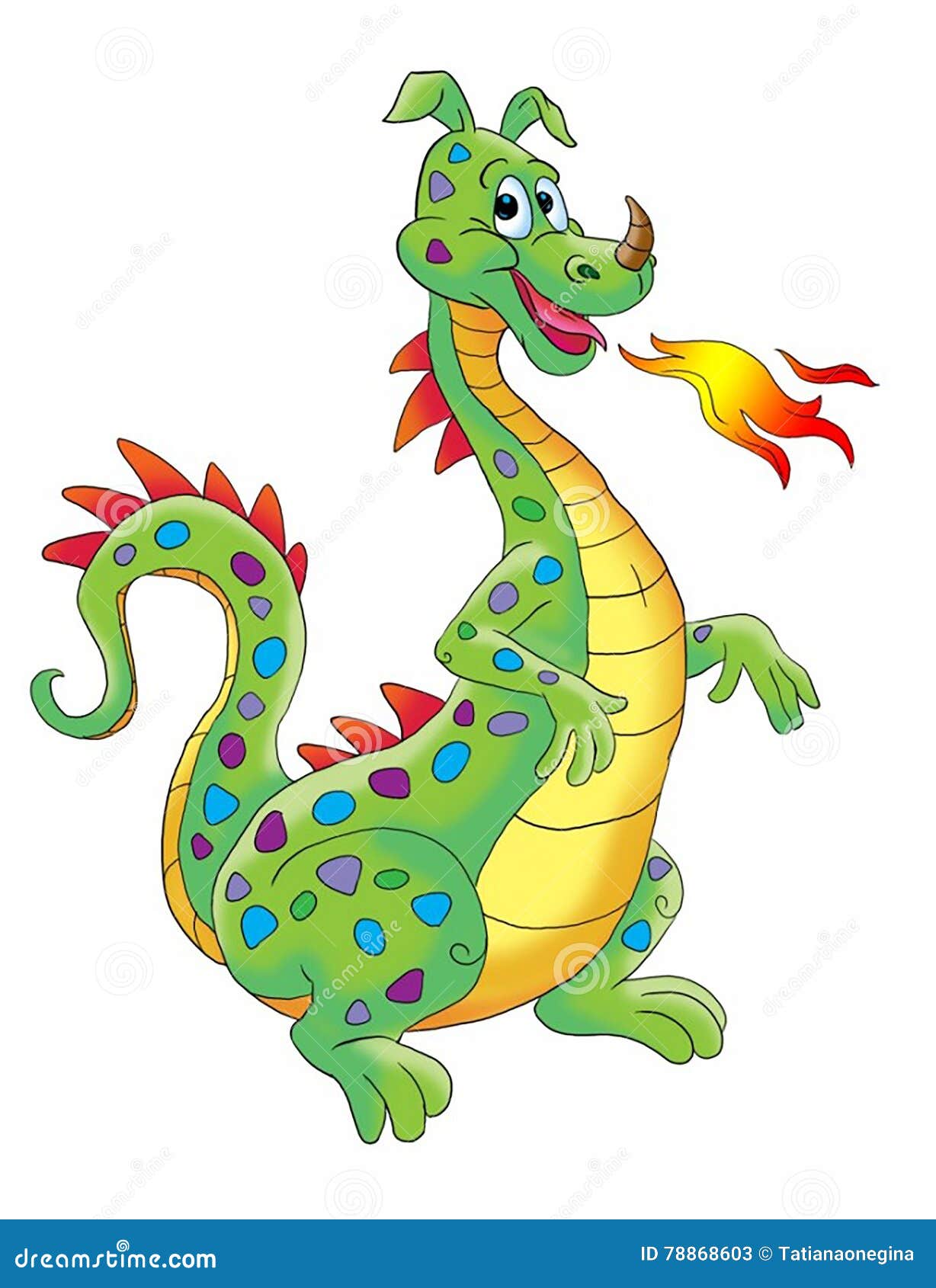 Bajka smok ilustracji. Ilustracja złożonej z rysowanie - 78868603