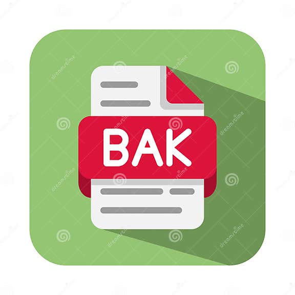 Bak Document Database Flat Icons. Perfect for Apps and Websites. File ...