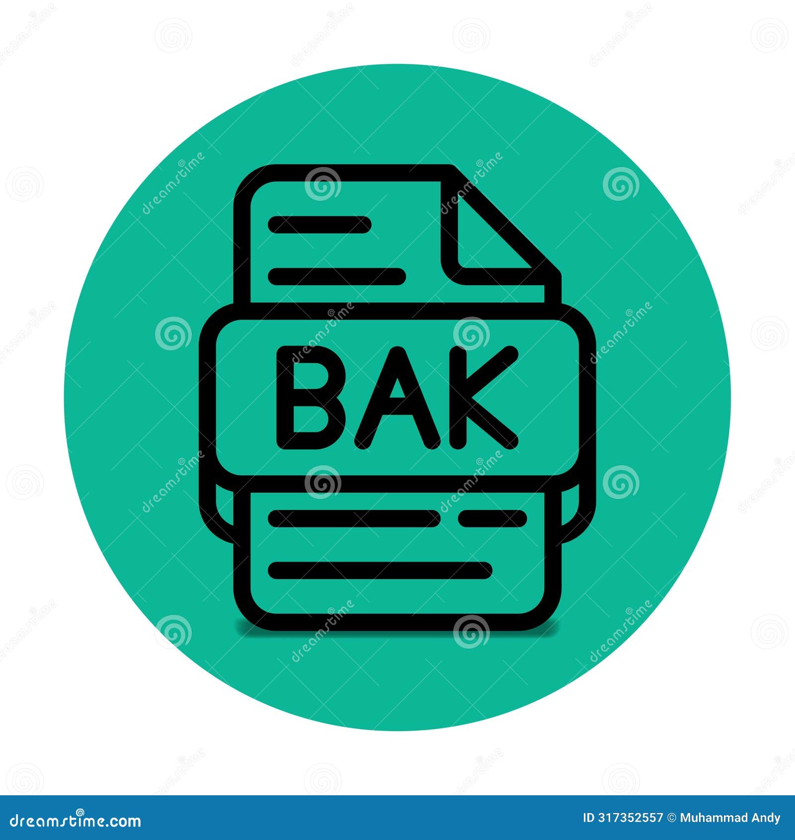Bak File Type Icon. Files and Document Format Extension. with an ...