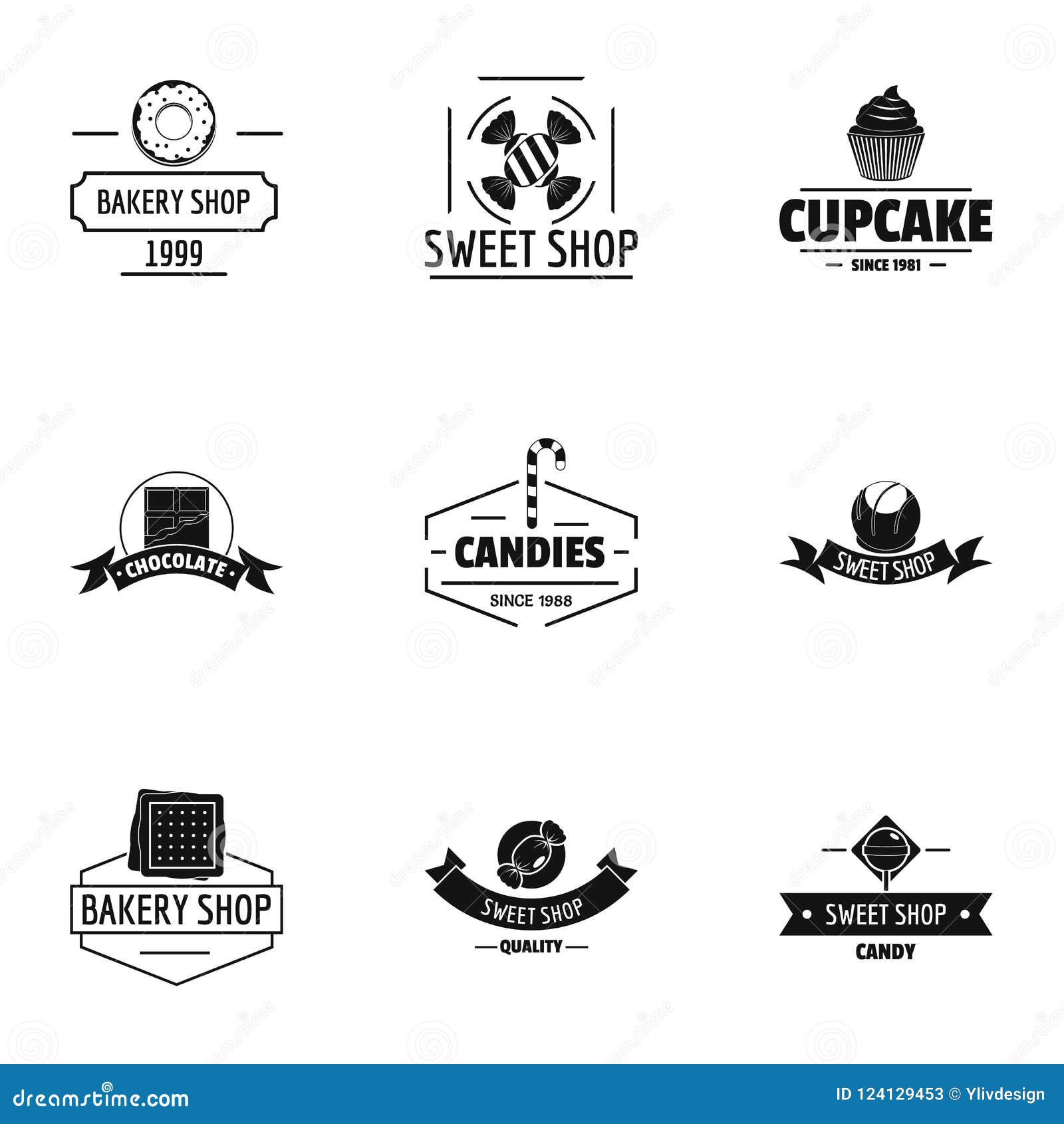 Bake Mart Logo Set, Simple Style Stock Vector - Illustration of ...
