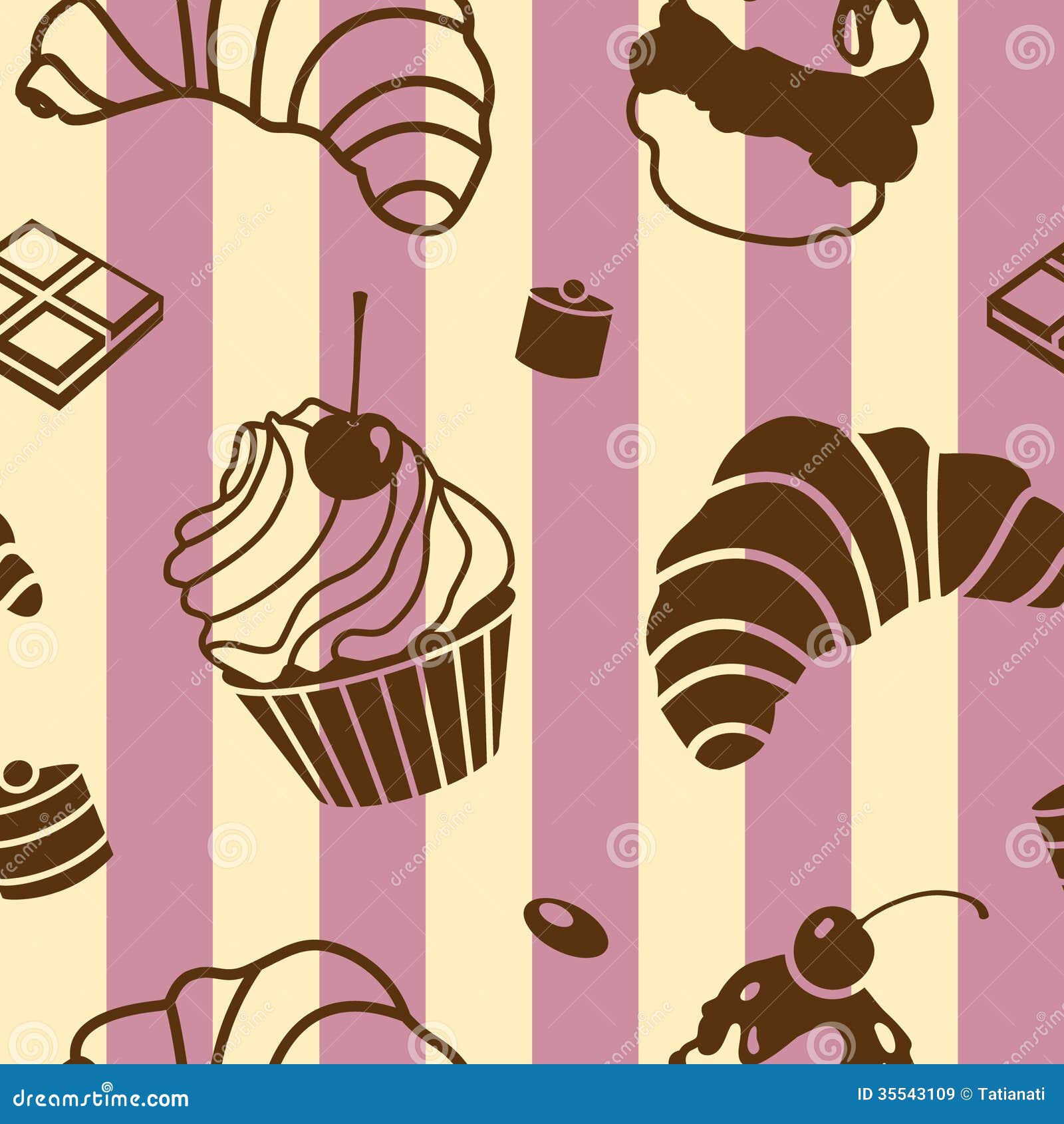 Bake Pattern Cartoon Vector | CartoonDealer.com #35543109