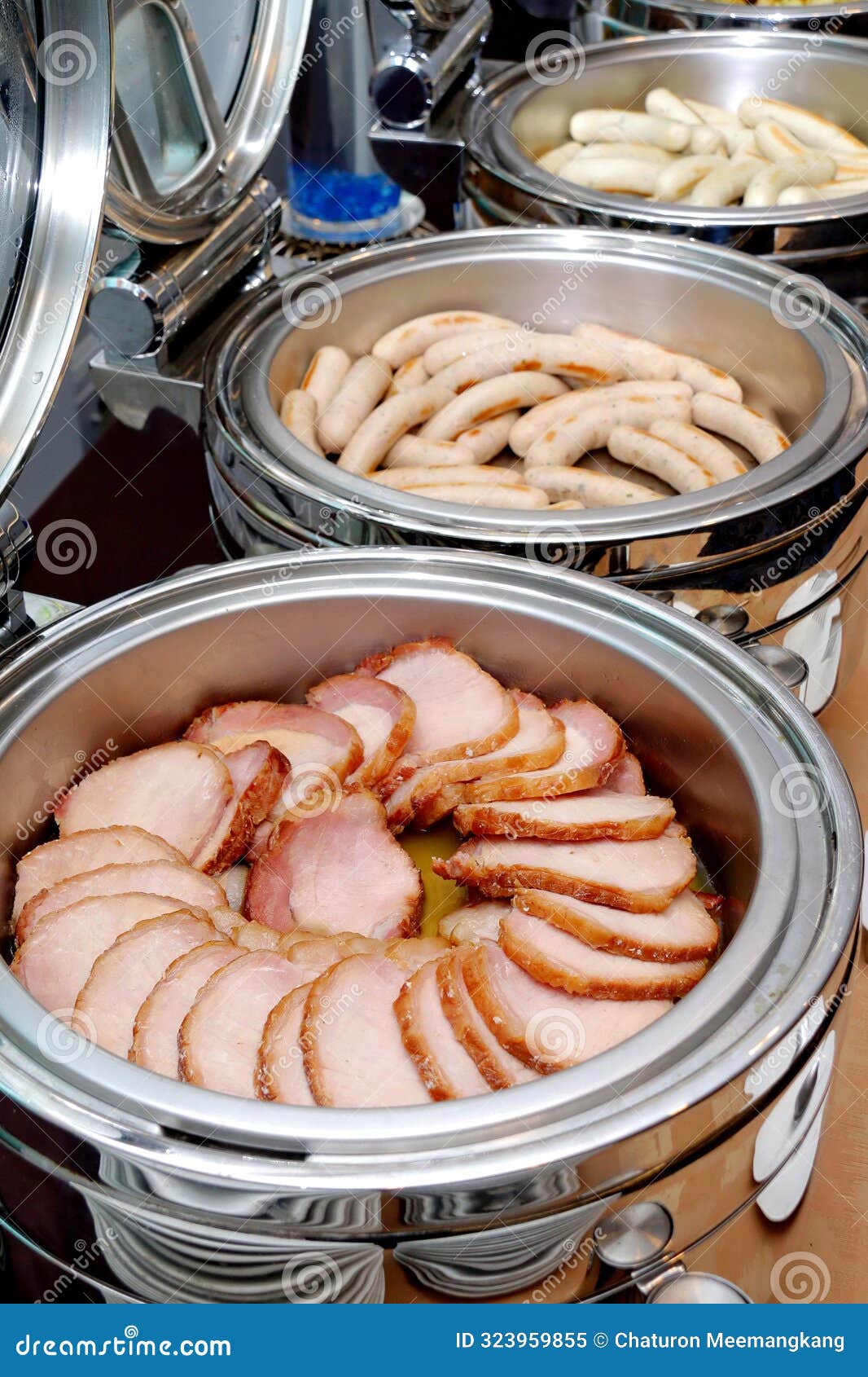 Bake Pork Roll On Buffet Station Stock Photography | CartoonDealer.com ...
