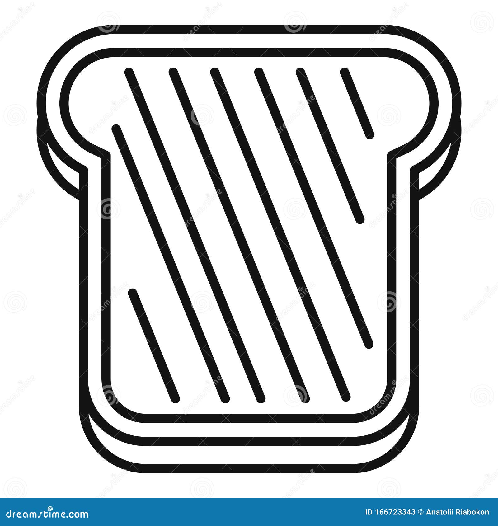 Bake Toast Icon, Outline Style Stock Vector - Illustration of natural ...