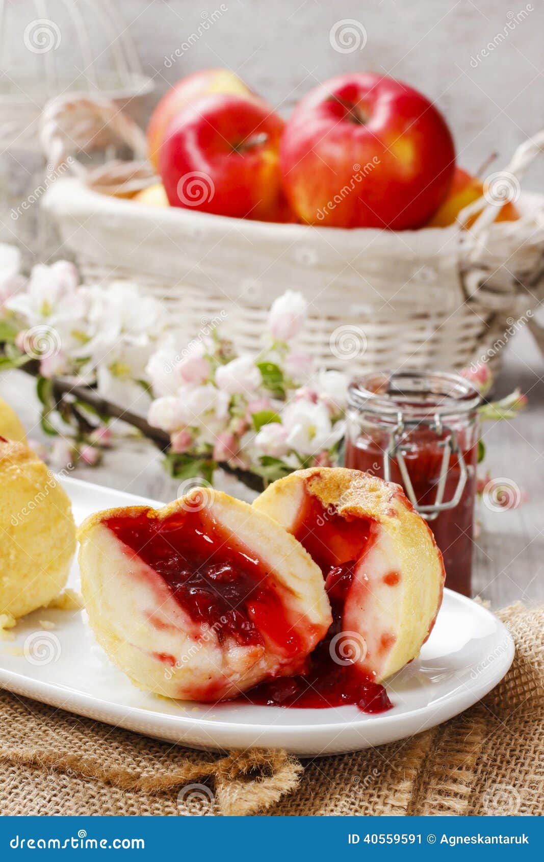 Baked Apples Stuffed with Jam Stock Image - Image of baked, food: 40559591