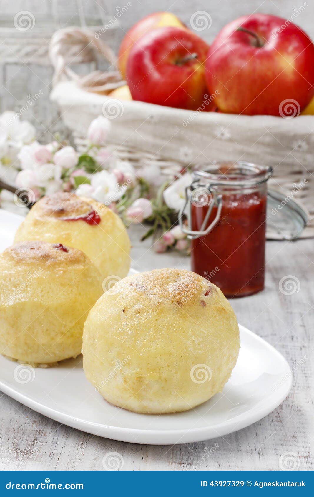 Baked Apples Stuffed with Jam Stock Image - Image of pastry, kitchen ...