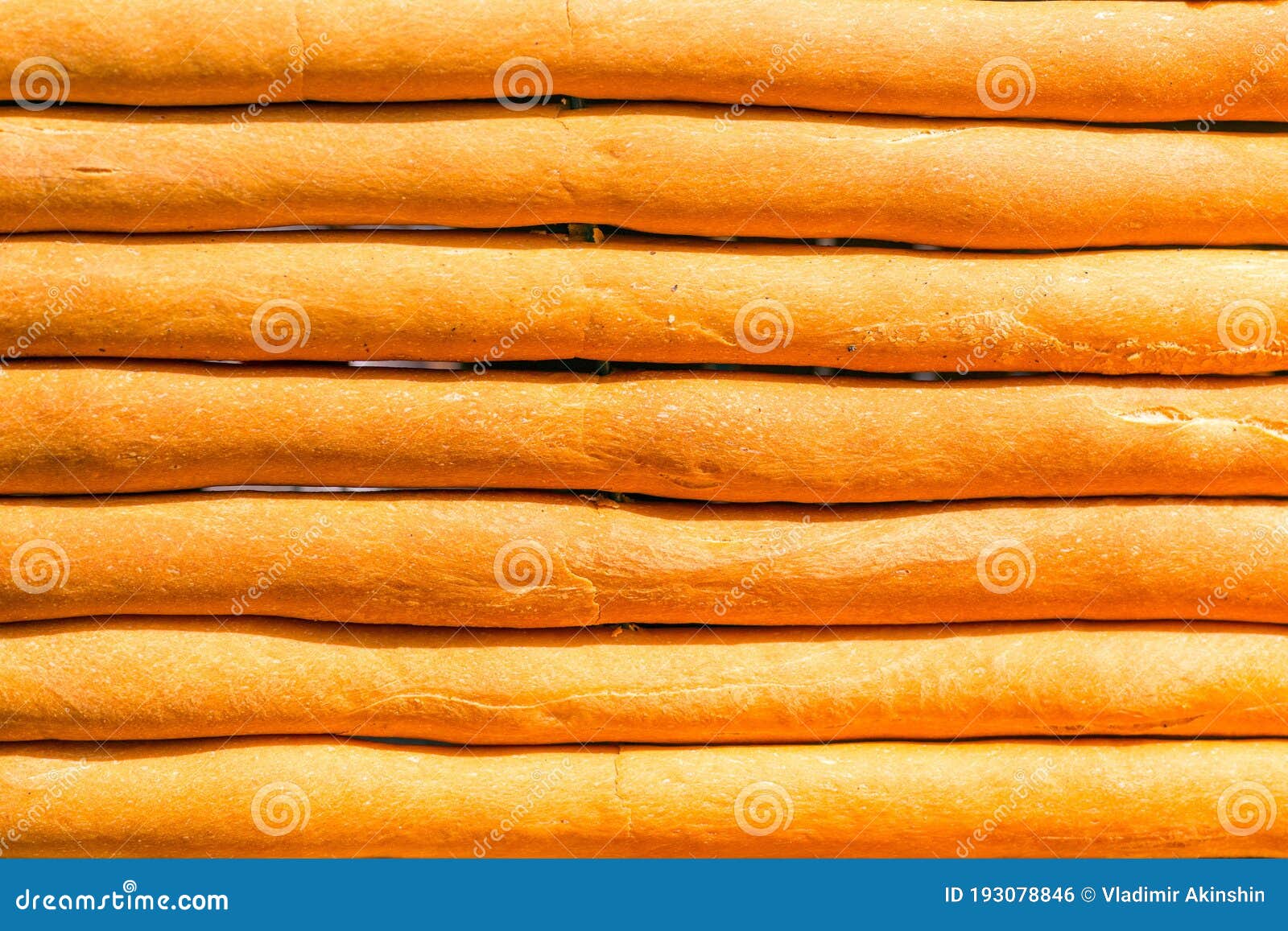 Baked Bakery Products in the Form of Sticks Folded Stock Photo - Image ...