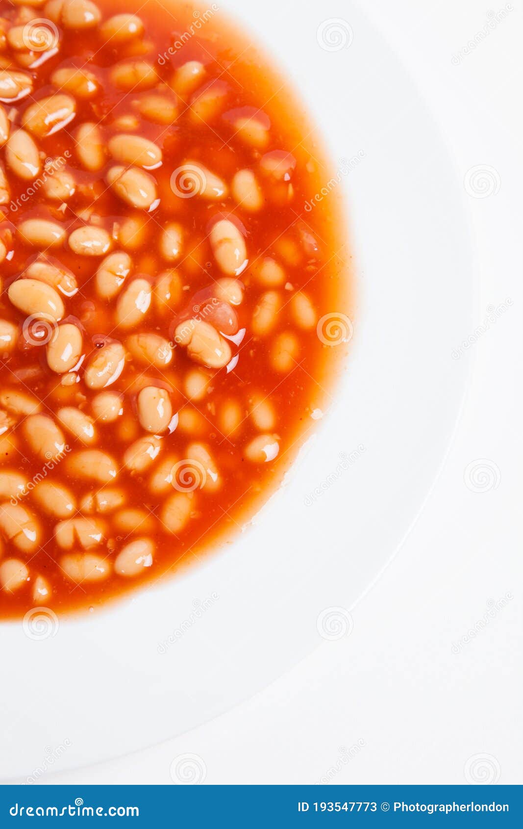 Photo of Baked Beans on Plate Stock Image - Image of dish, plate: 193547773