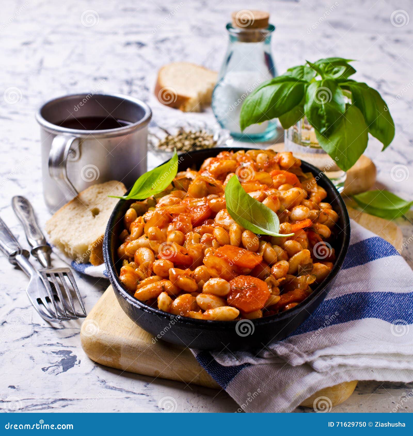 Baked beans in sauce stock photo. Image of dinner, carrot - 71629750
