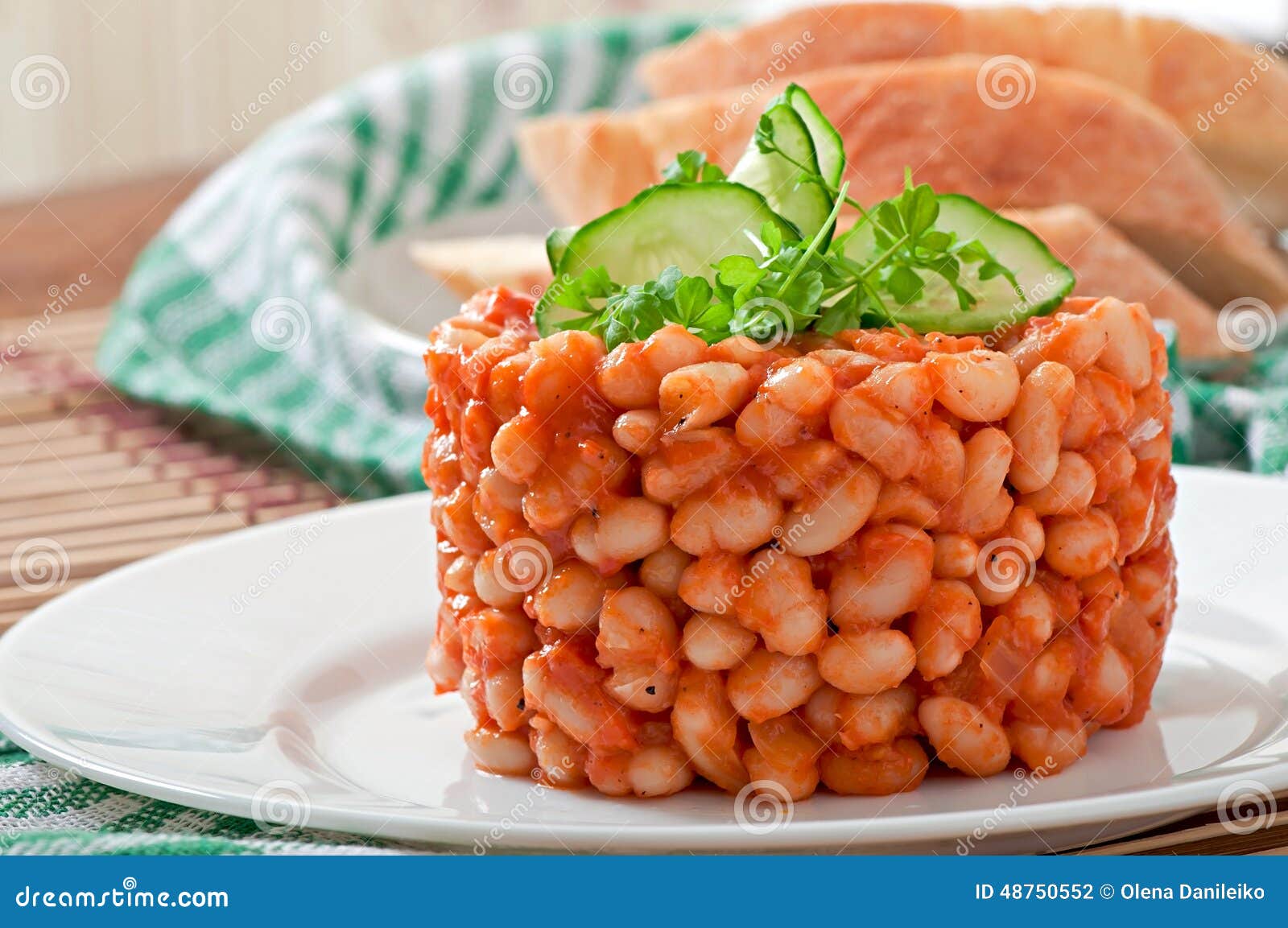 Baked Beans with Tomato Sauce Stock Photo - Image of meal, sauce: 48750552