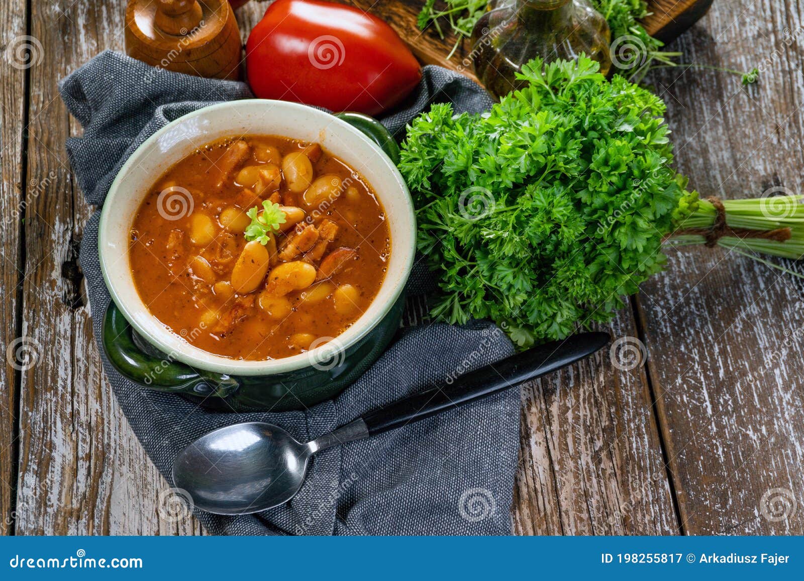 Baked Beans in Tomato Sauce Stock Image - Image of dish, food: 198255817