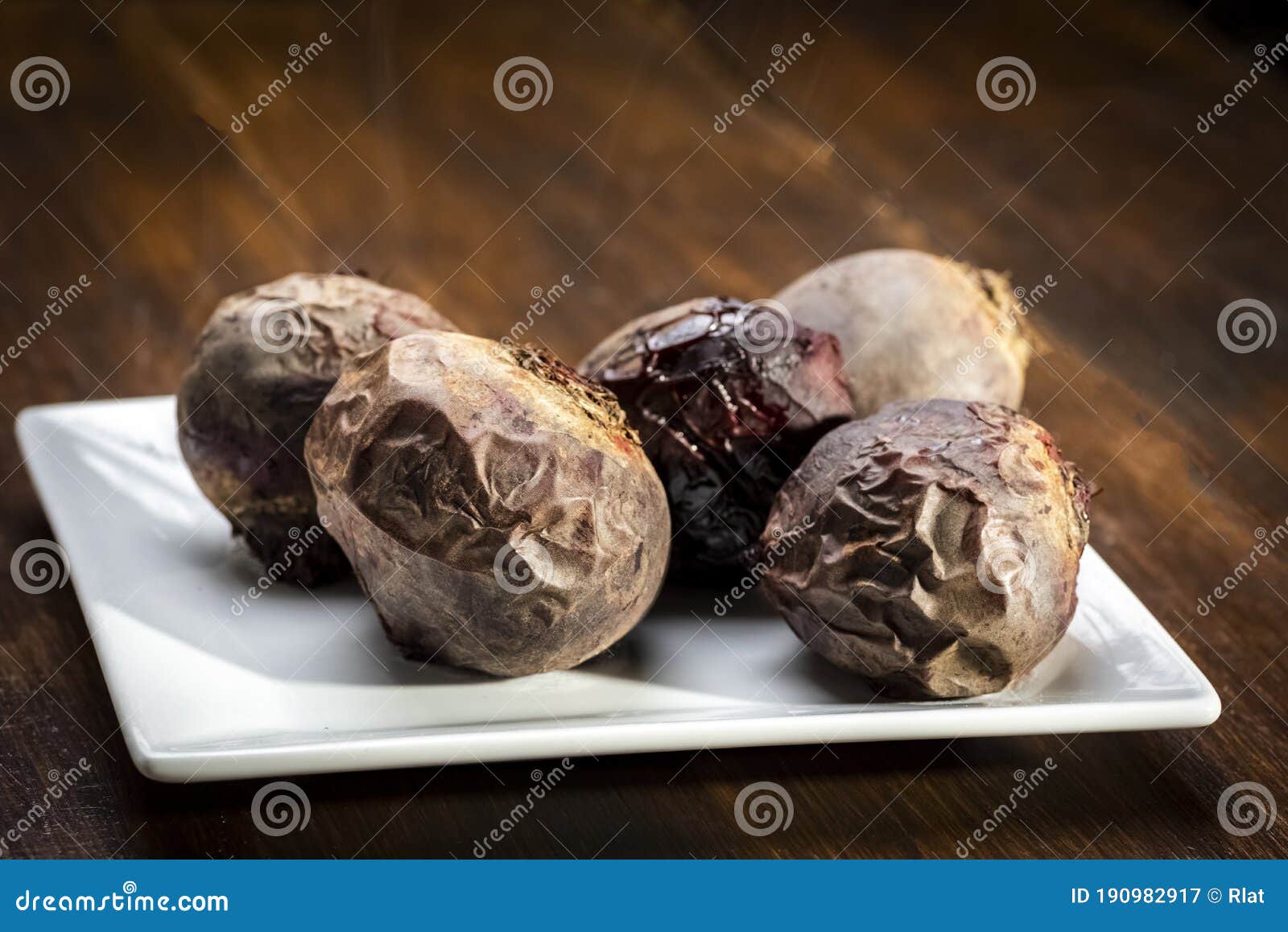 Baked beetroot on a plate stock image. Image of fresh - 190982917