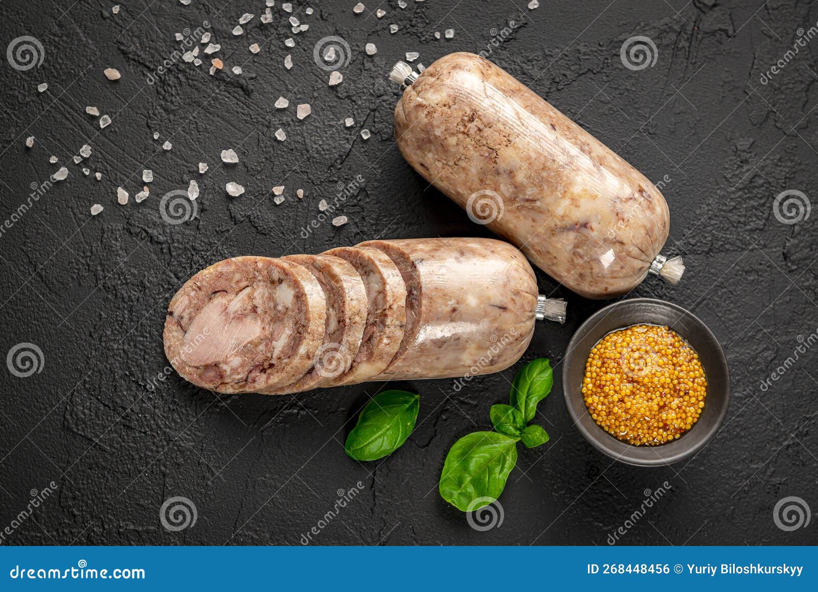 Baked Brawn Sausage Made from Liver Stock Photo - Image of cold, beef ...