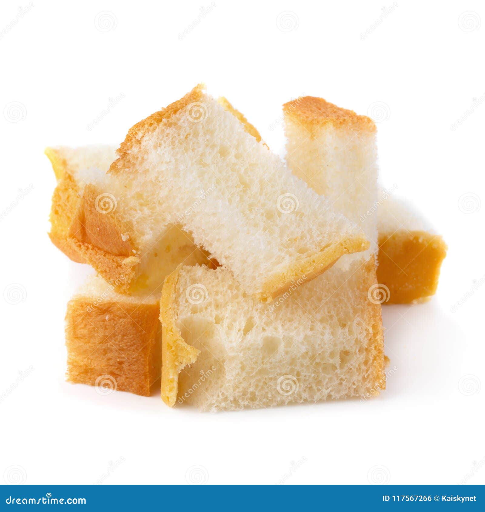 Baked Bread Isolated on a White Background Stock Photo - Image of ...