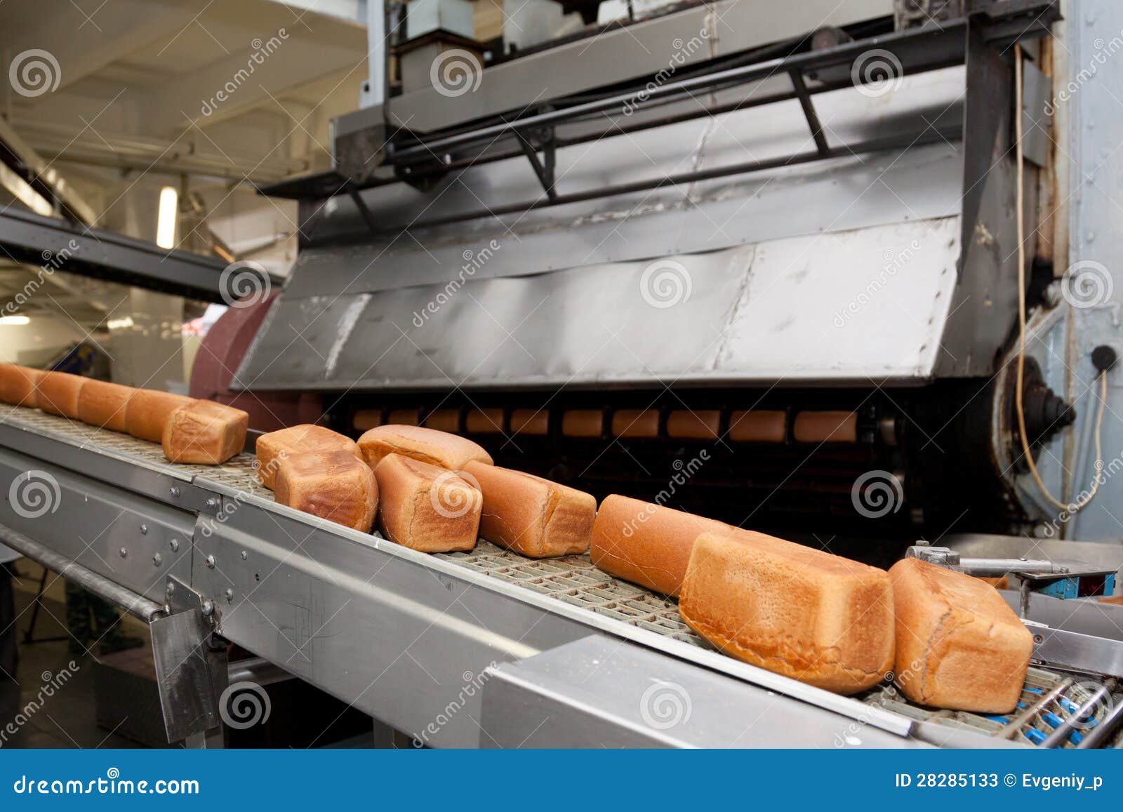 Baked Breads on the Production Stock Image - Image of meal, industry ...