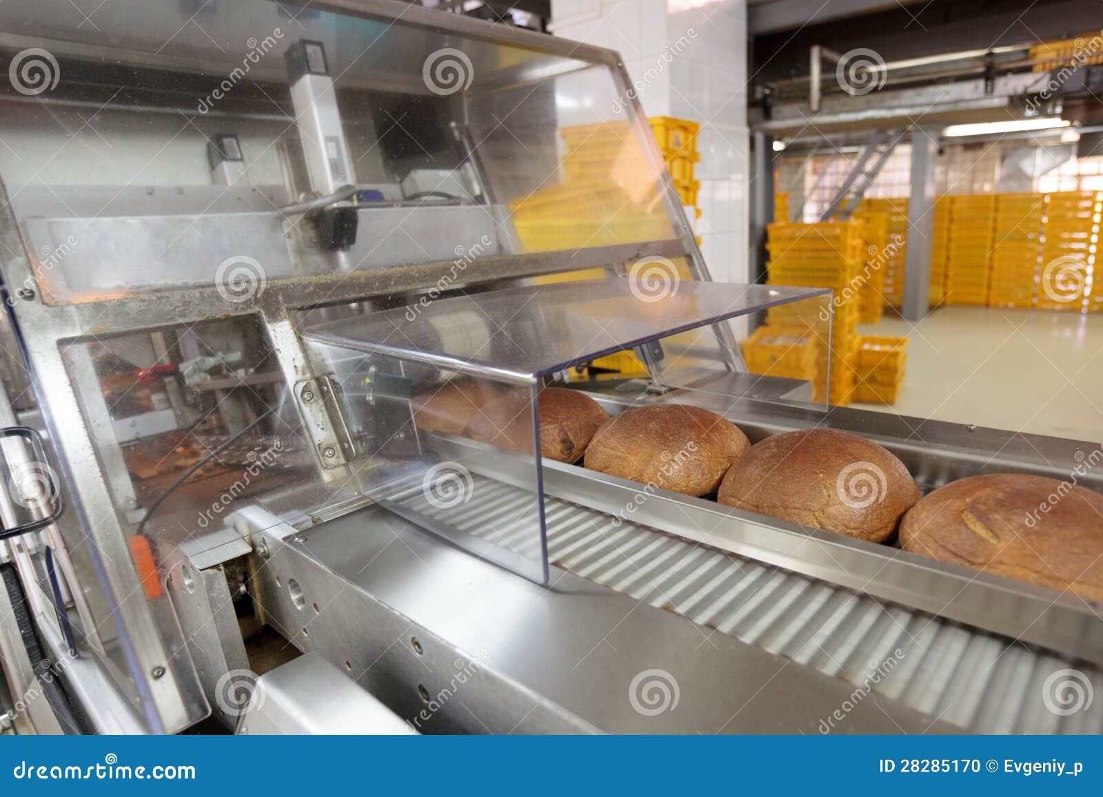Baked Breads on the Production Stock Photo - Image of grain ...