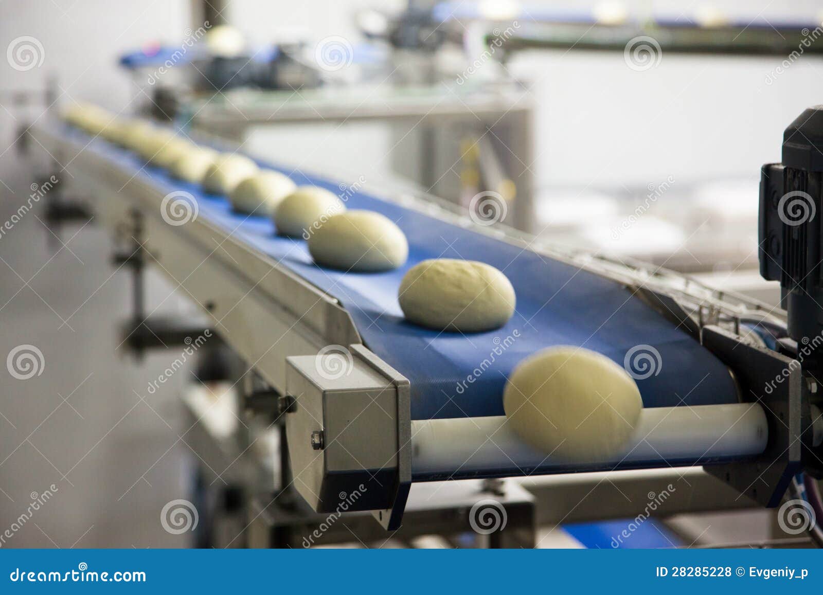 Baked Breads on the Production Stock Photo - Image of factory, color ...