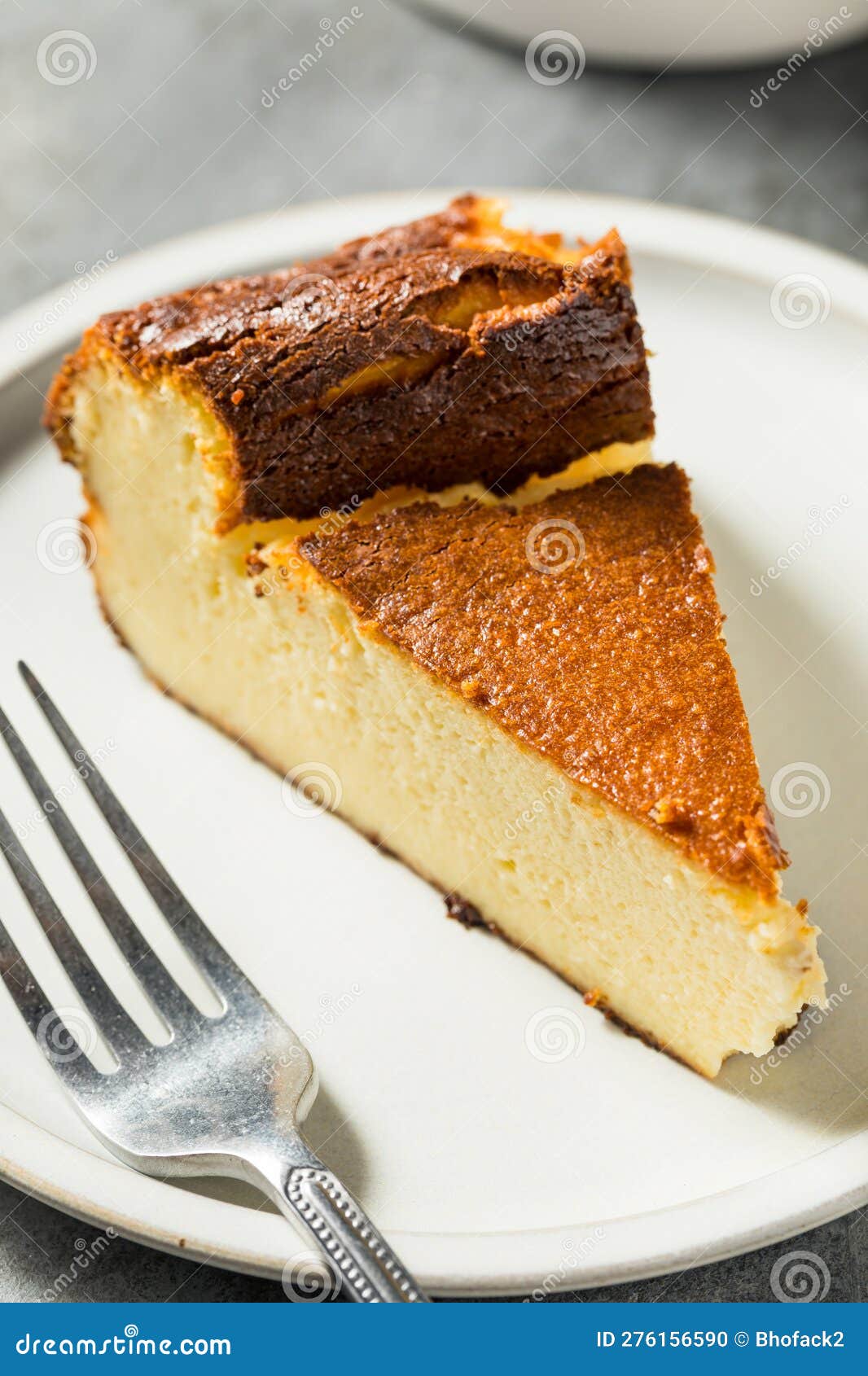 Baked Burnt Basque Cheesecake Stock Photo - Image of bakery, tasty ...