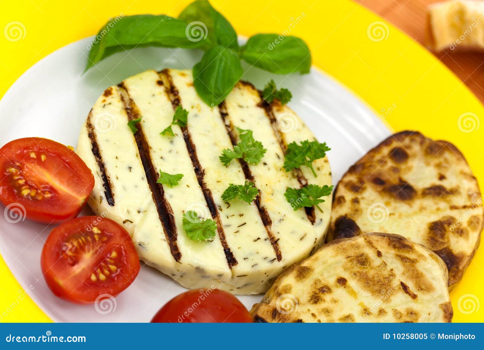 Baked Cheese with Boiled Eggplant Stock Image - Image of tomato, salad ...