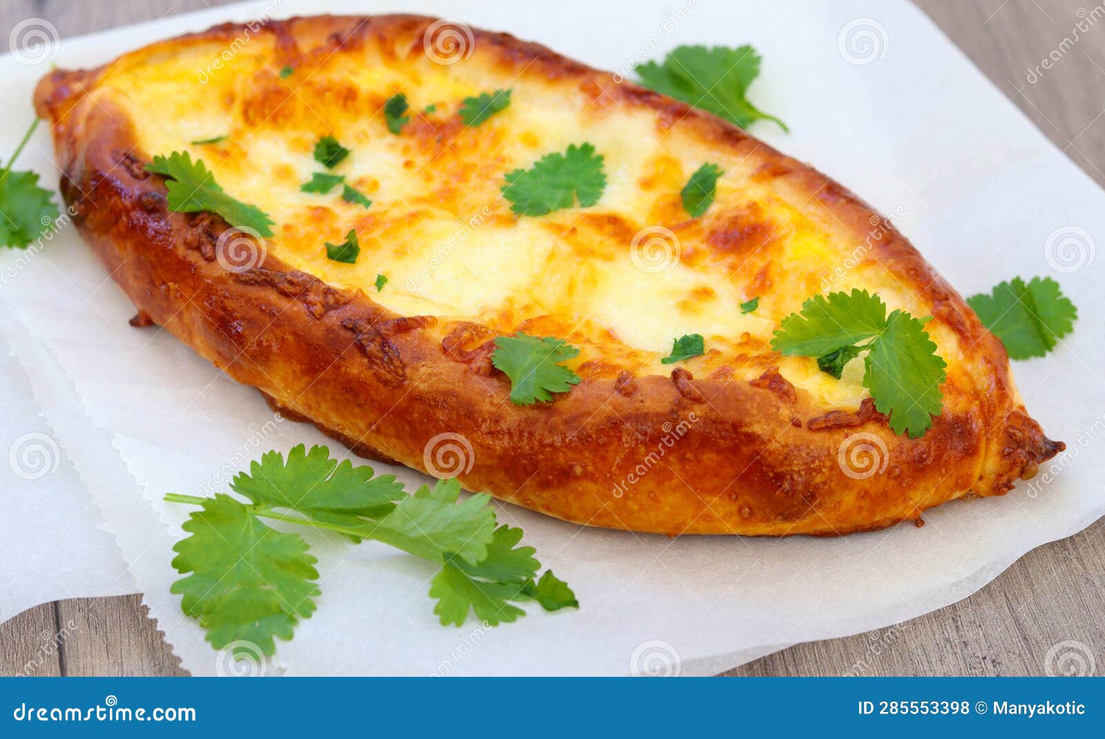 Baked cheese filled bread stock photo. Image of filled - 285553398