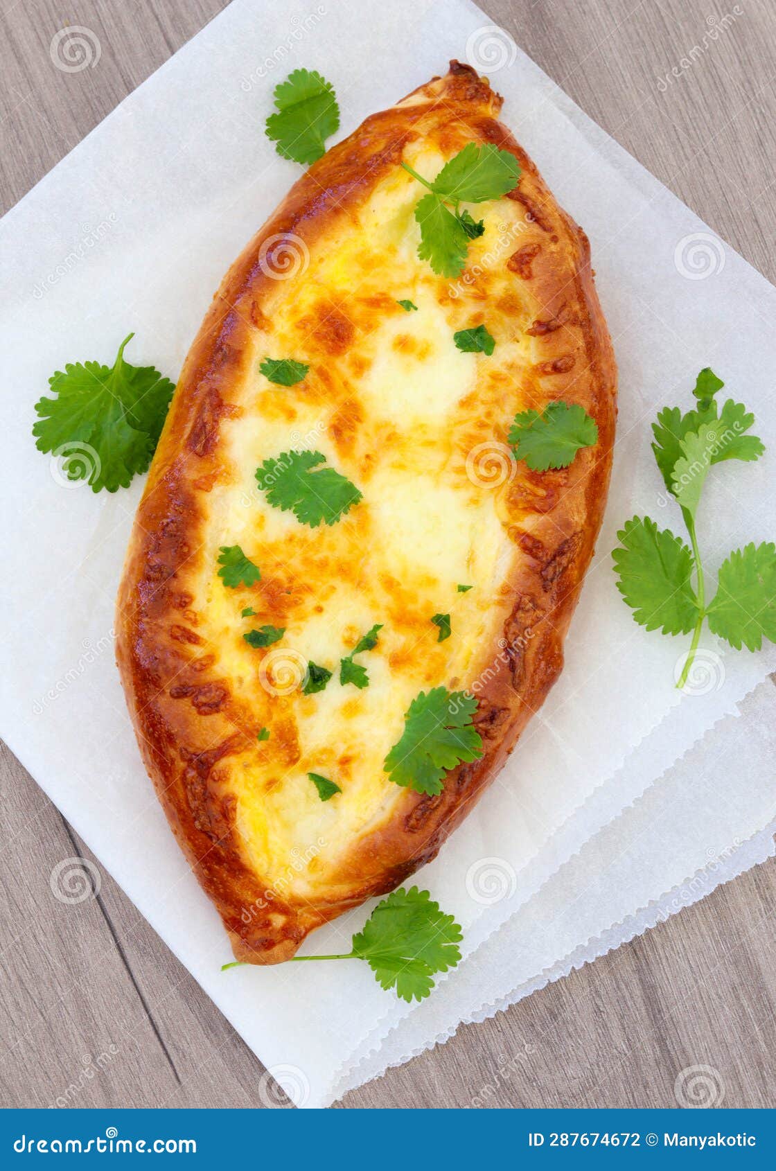 Baked cheese filled bread stock photo. Image of snack - 287674672
