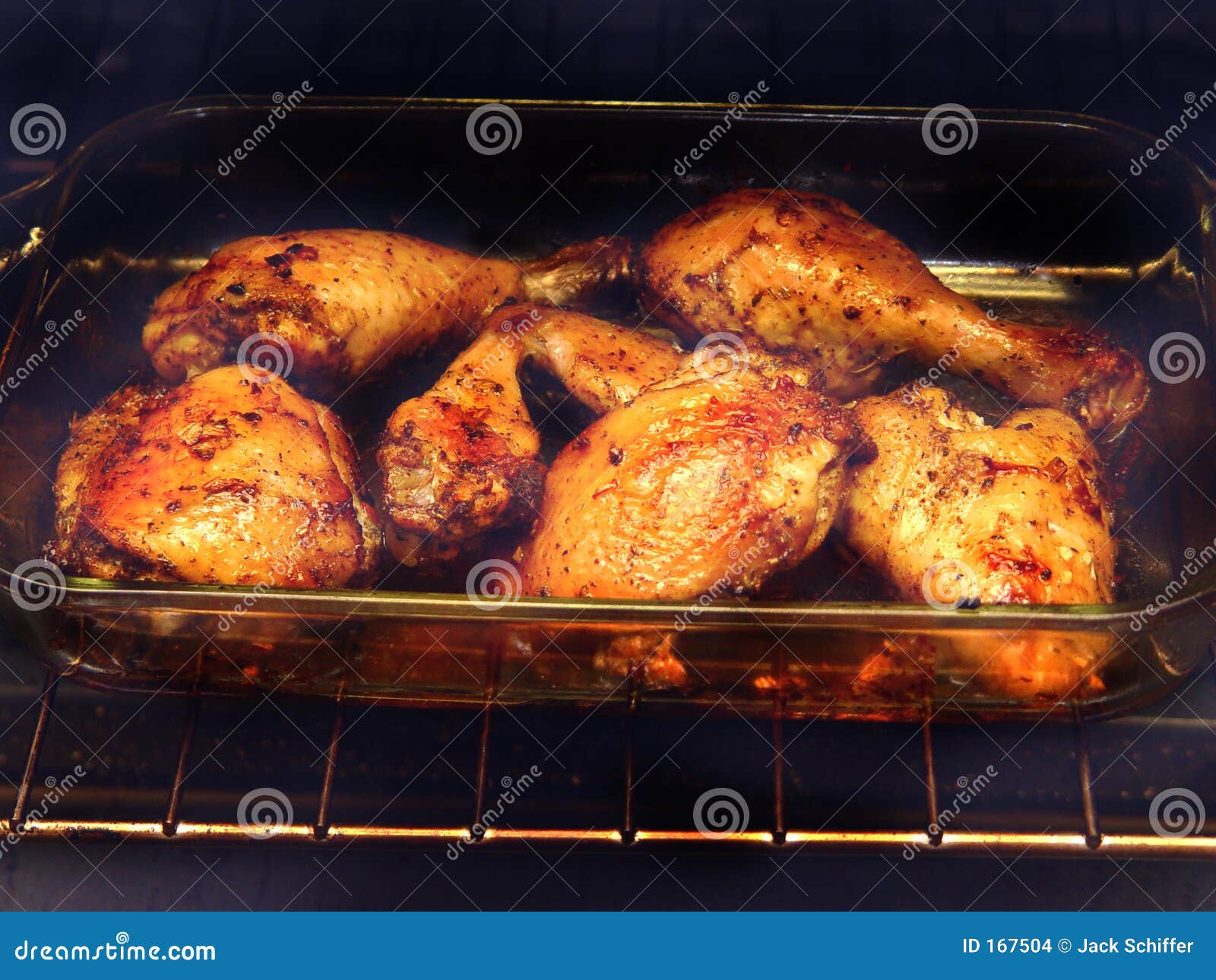 Baked Chicken stock photo. Image of roasted, thigh, seasoned - 167504