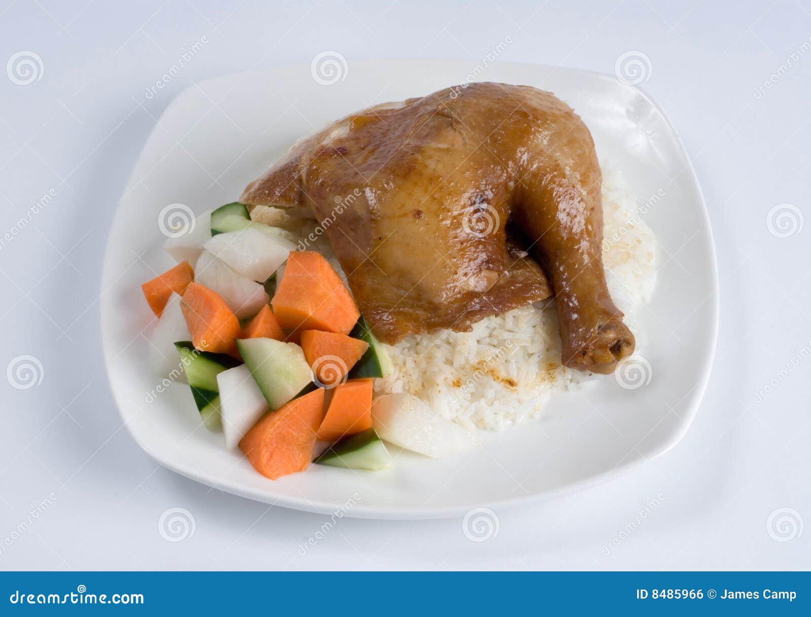 Baked Chicken Leg Over Rice Stock Photo - Image of baked, fresh: 8485966