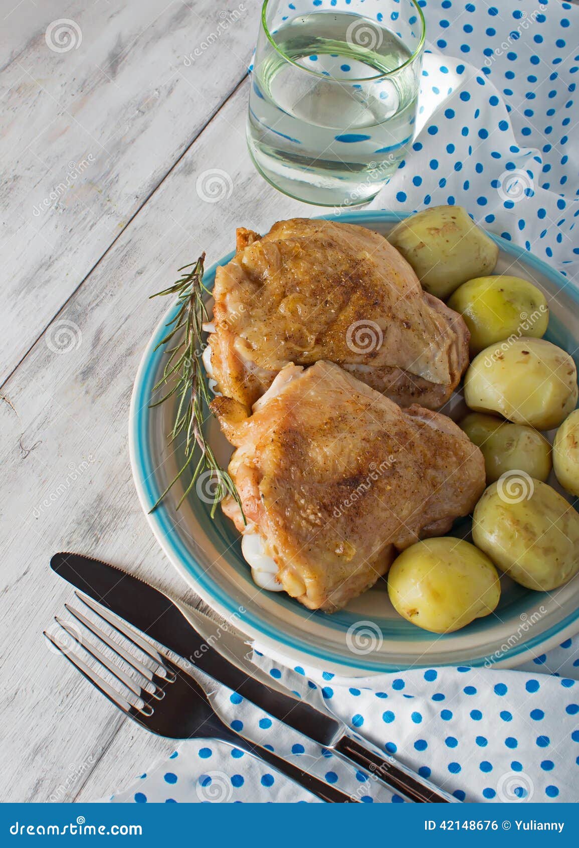 Baked chicken on the plate stock photo. Image of grilled - 42148676