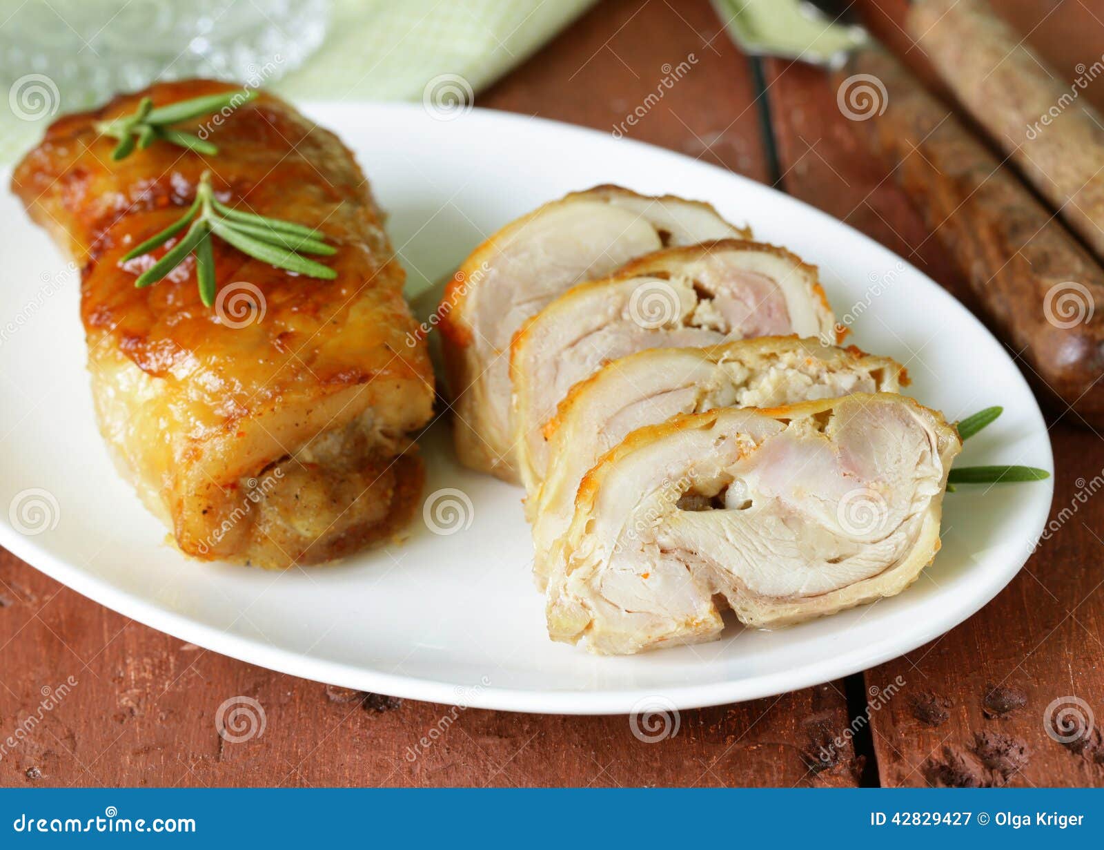Chicken Roulade Plate Royalty-Free Stock Photography | CartoonDealer ...