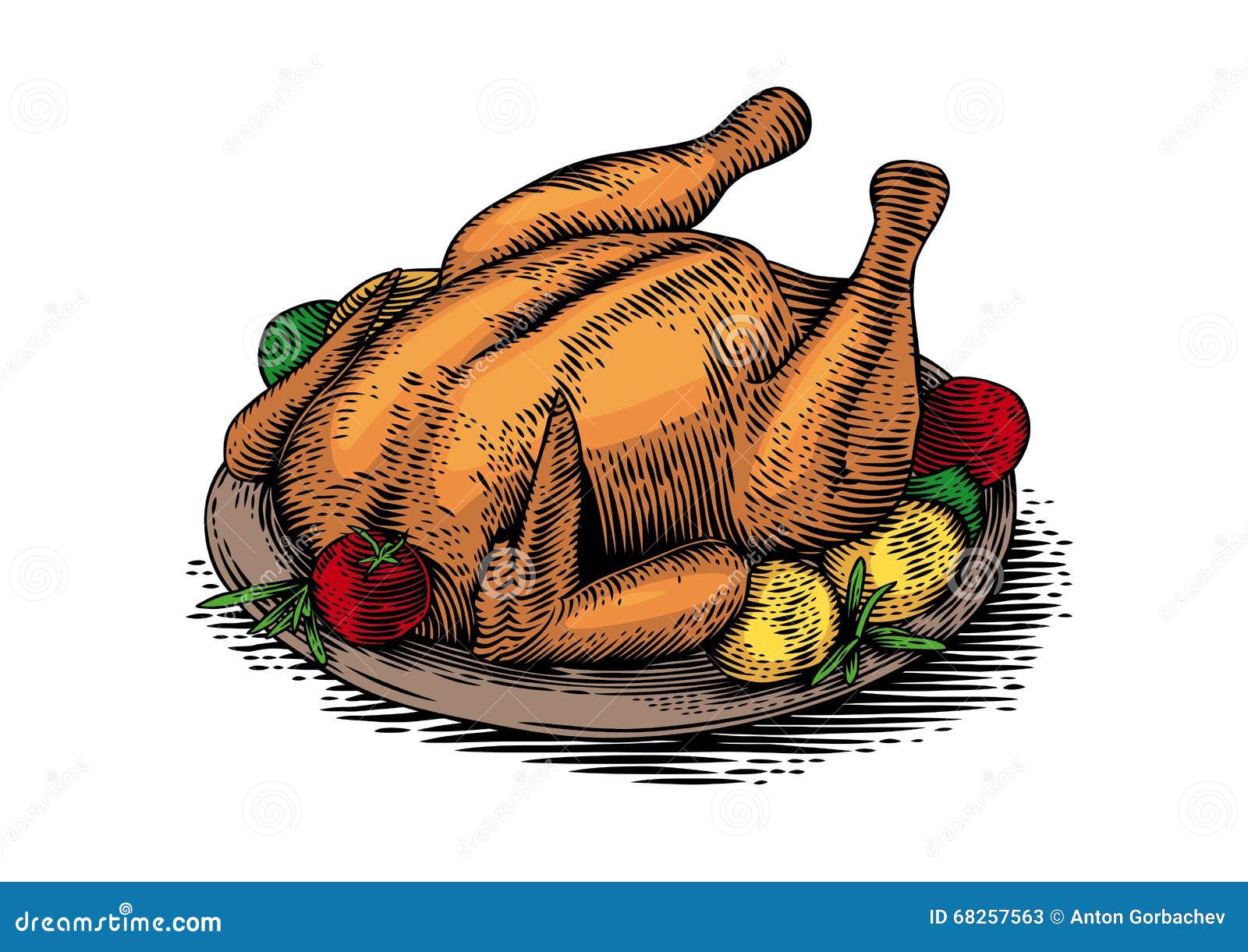 Roast Chicken Drawing