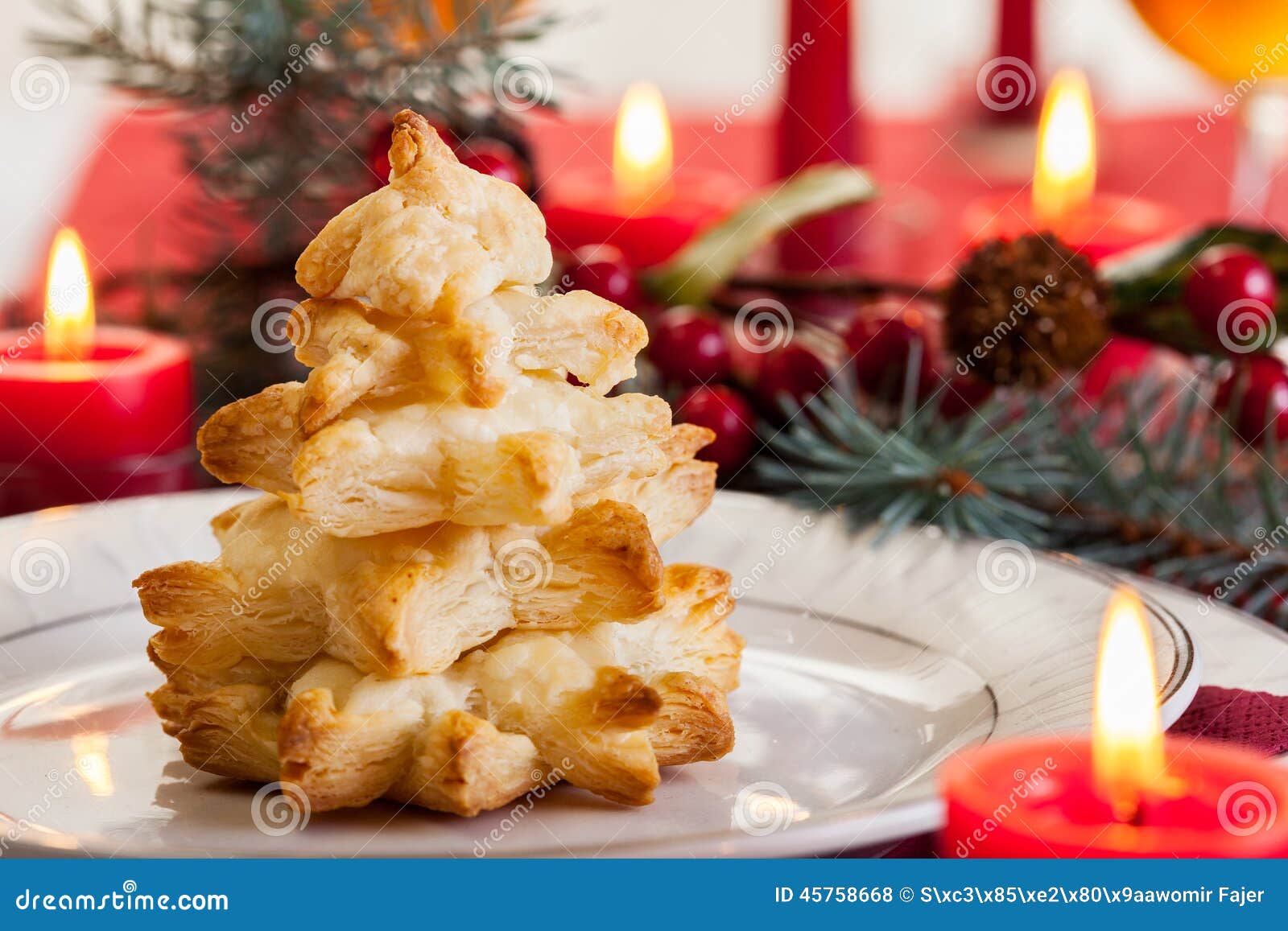 Baked christmas tree stock photo. Image of star, celebration - 45758668