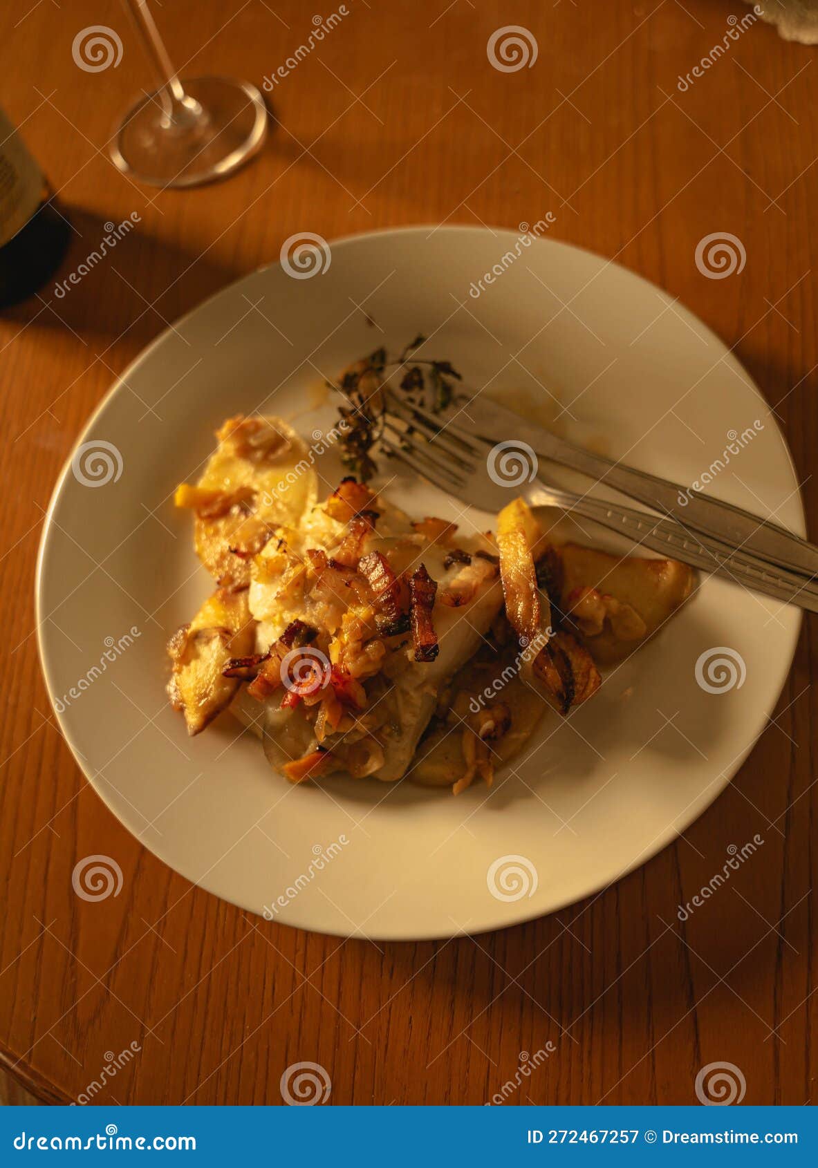 Baked cod dish stock image. Image of diet, fish, gourmet - 272467257