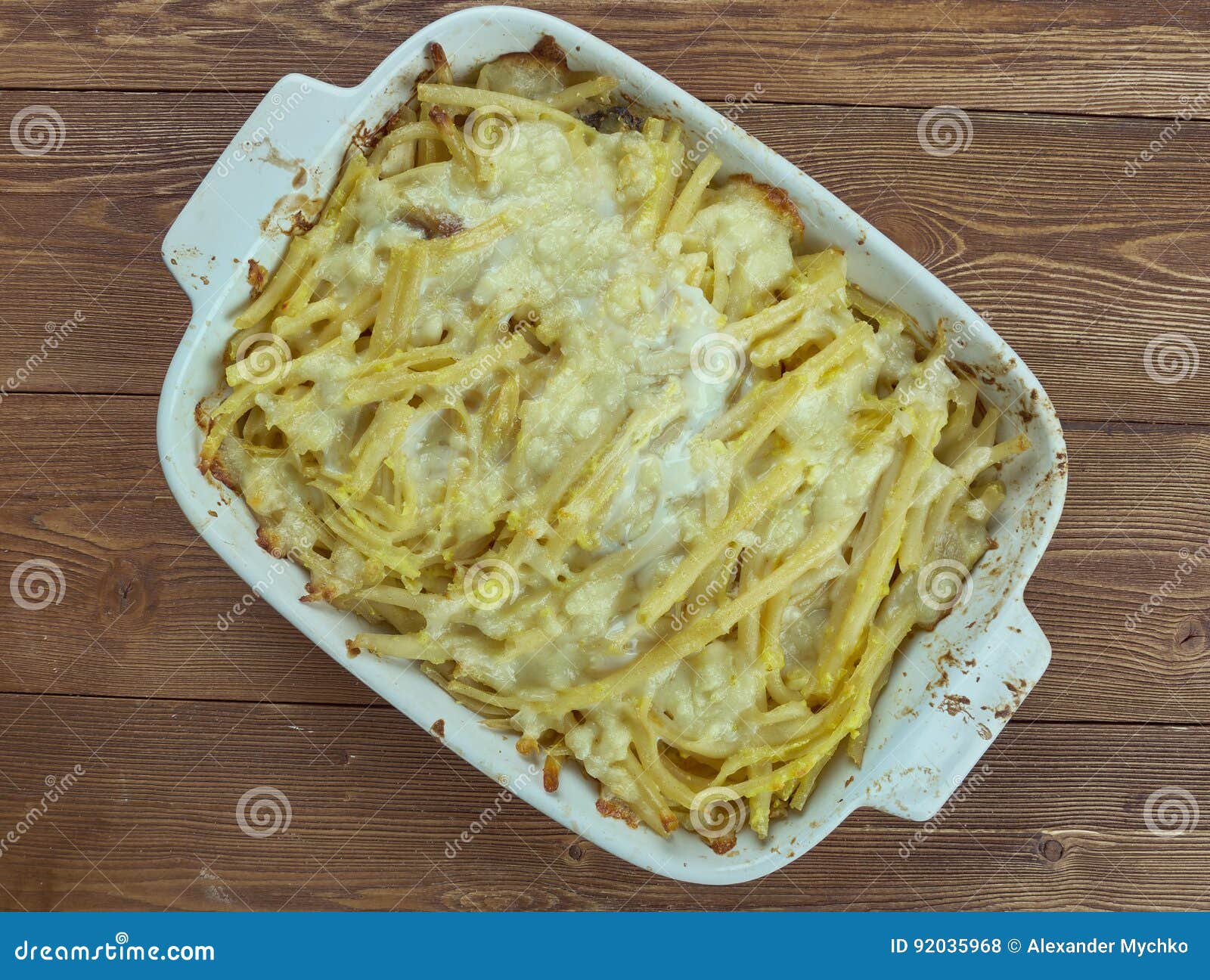 Baked Cod and Macaroni Casserole Stock Photo - Image of cookery ...