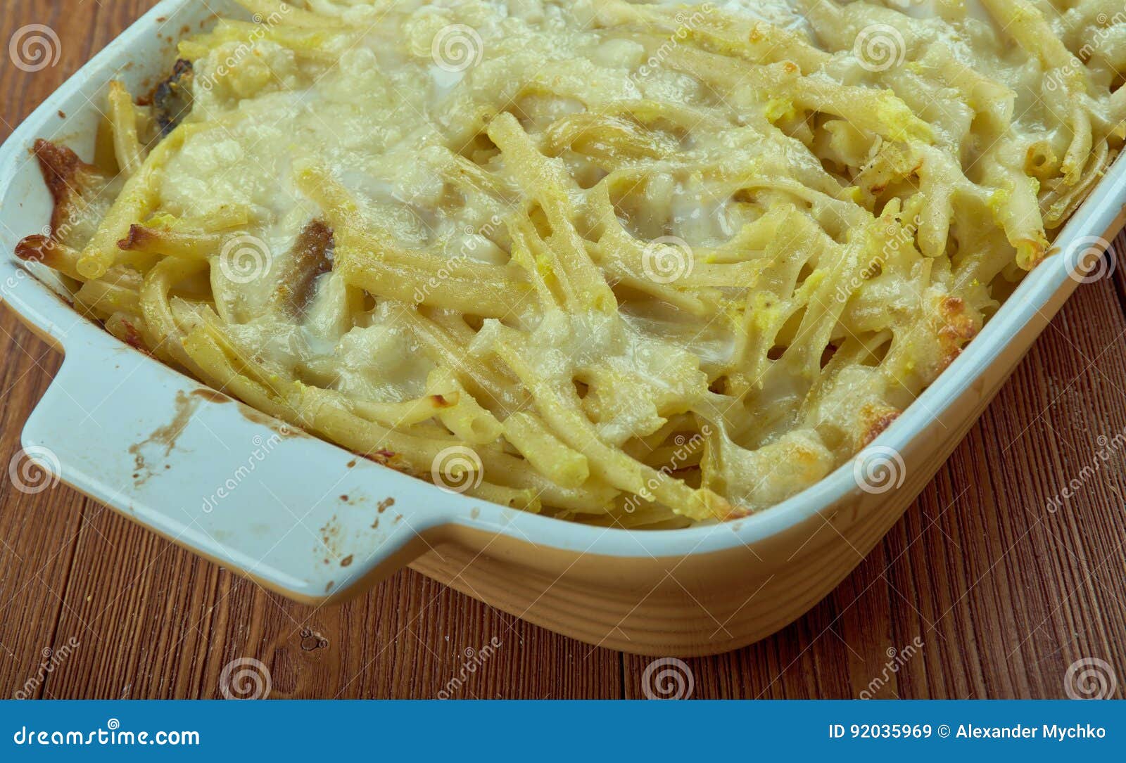 Baked Cod and Macaroni Casserole Stock Image - Image of sauce ...