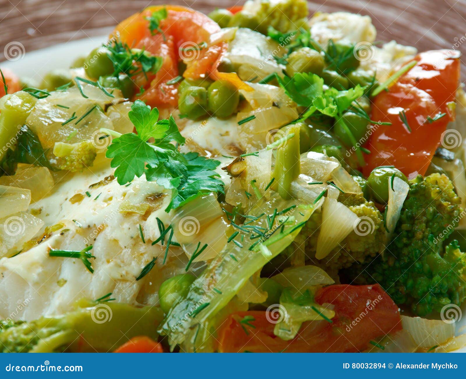 Baked Cod Provencal stock photo. Image of lemon, seafood - 80032894