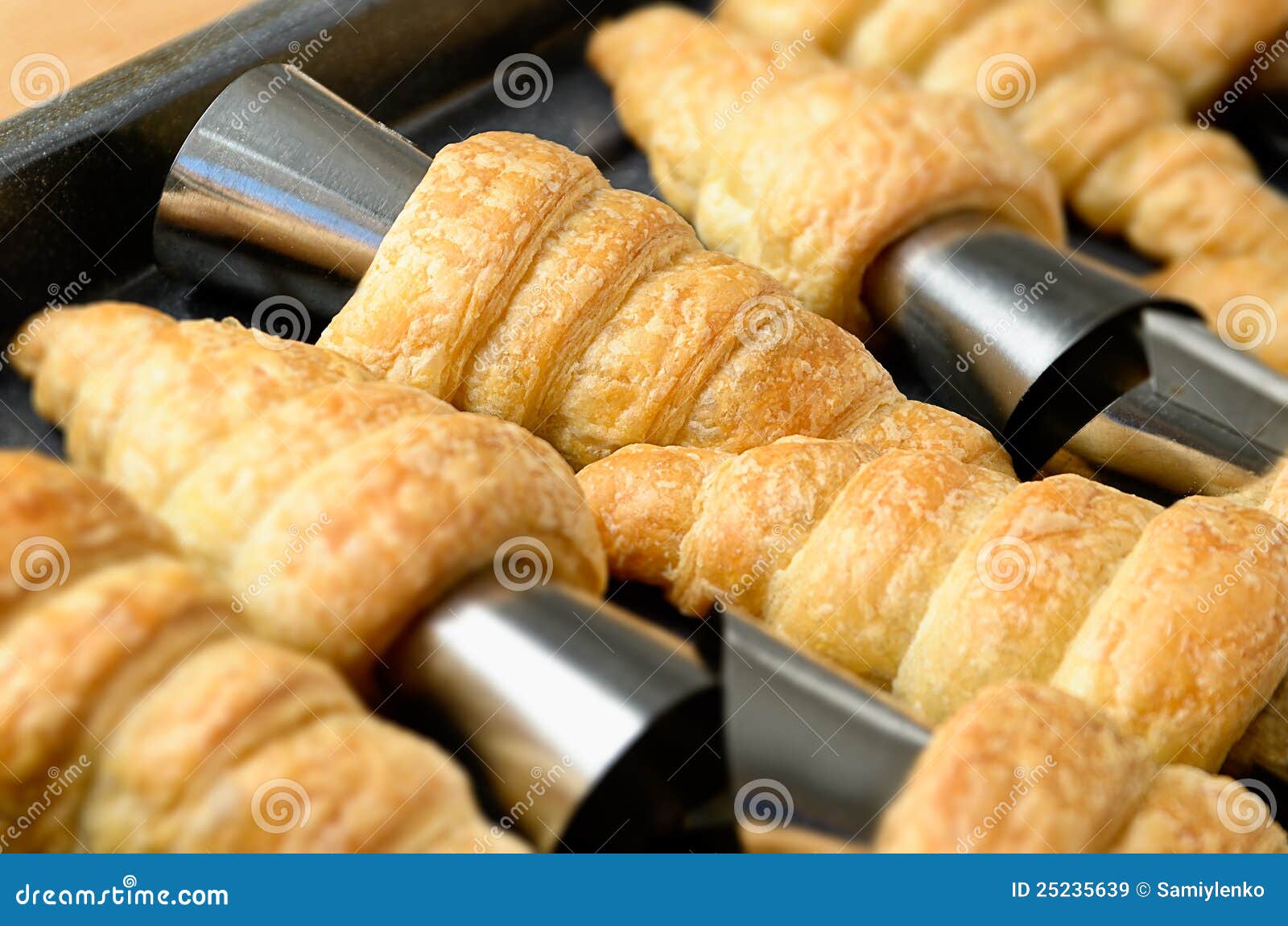 Baked cones stock image. Image of food, shape, tube, bake - 25235639