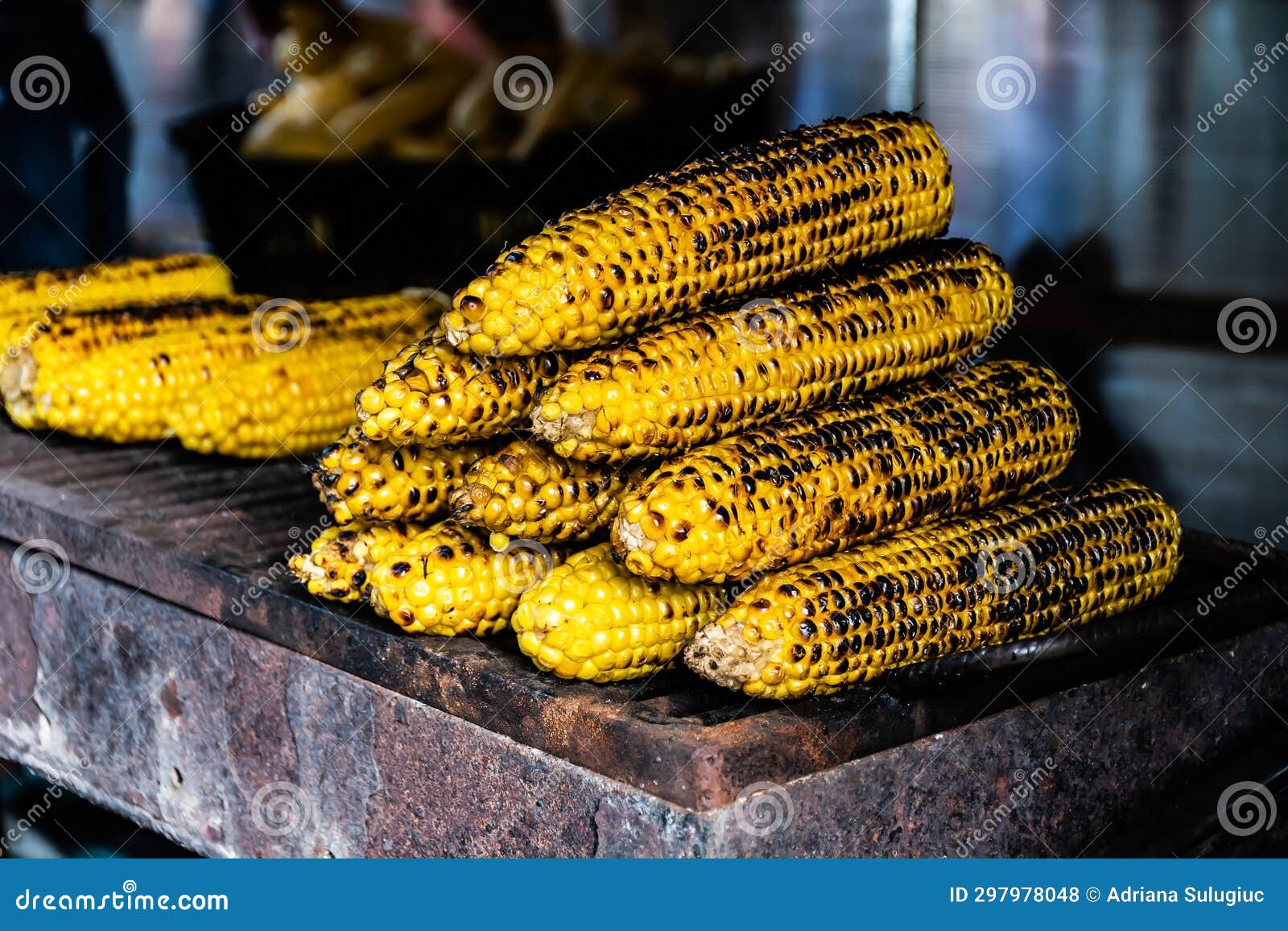 Baked corn for sale stock photo. Image of fried, appetizer - 297978048