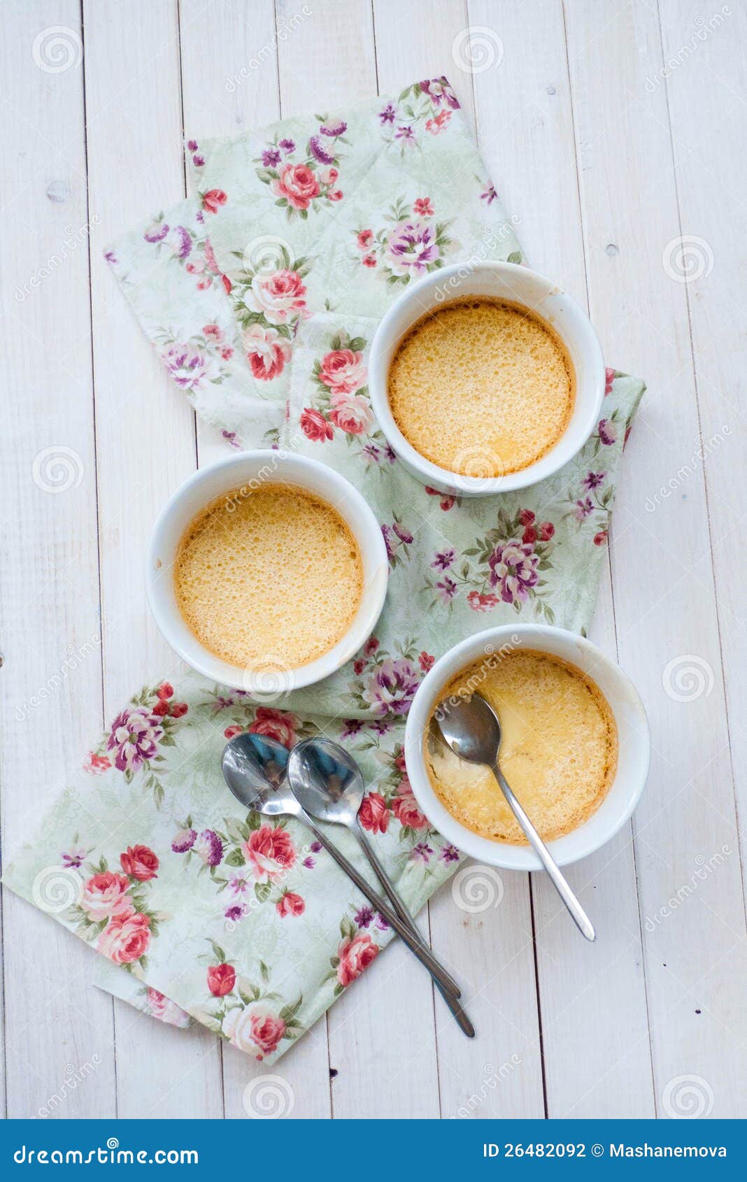 Baked cream dessert stock photo. Image of custard, tasty - 26482092
