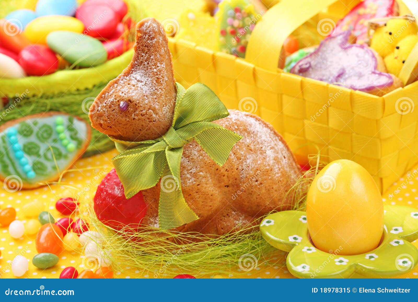 Baked easter rabbit stock image. Image of color, cutting - 18978315