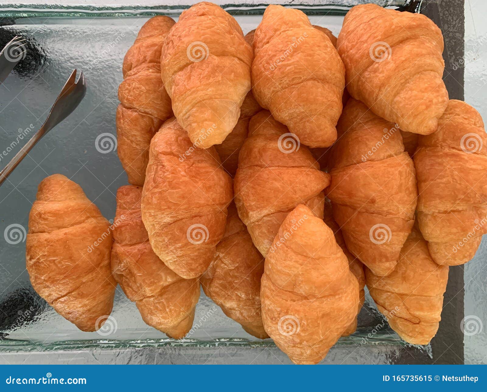 Baked Eclair Bread in Buffet Meal Stock Image - Image of kitchen ...