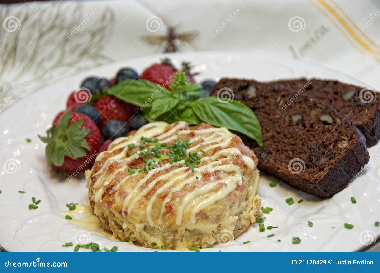 Baked eggs benedict stock image. Image of benedict, bread - 21120429
